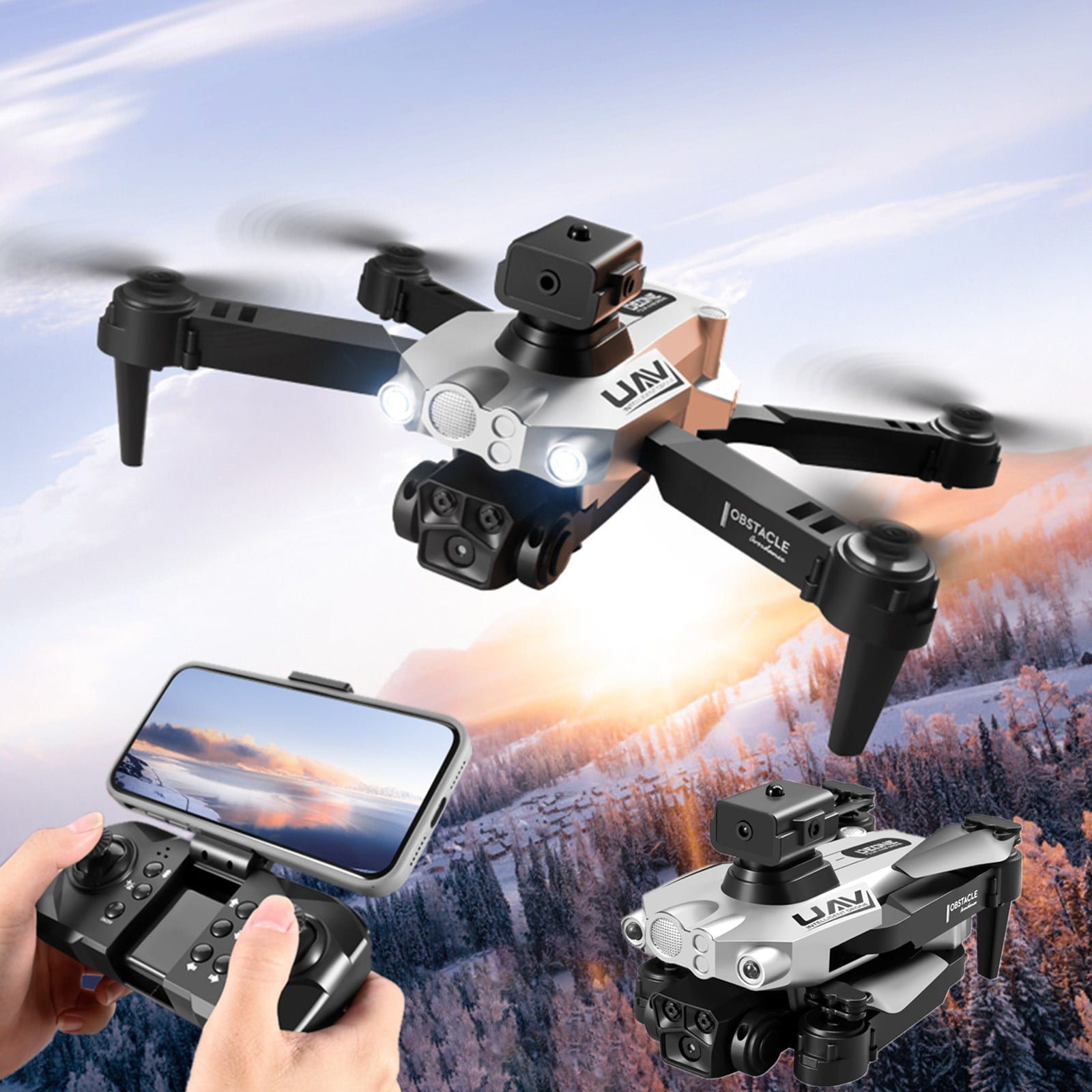 Vikszoy WiFi FPV Drone With 4K HD Camera Altitude Hold Mode Foldable RC ...
