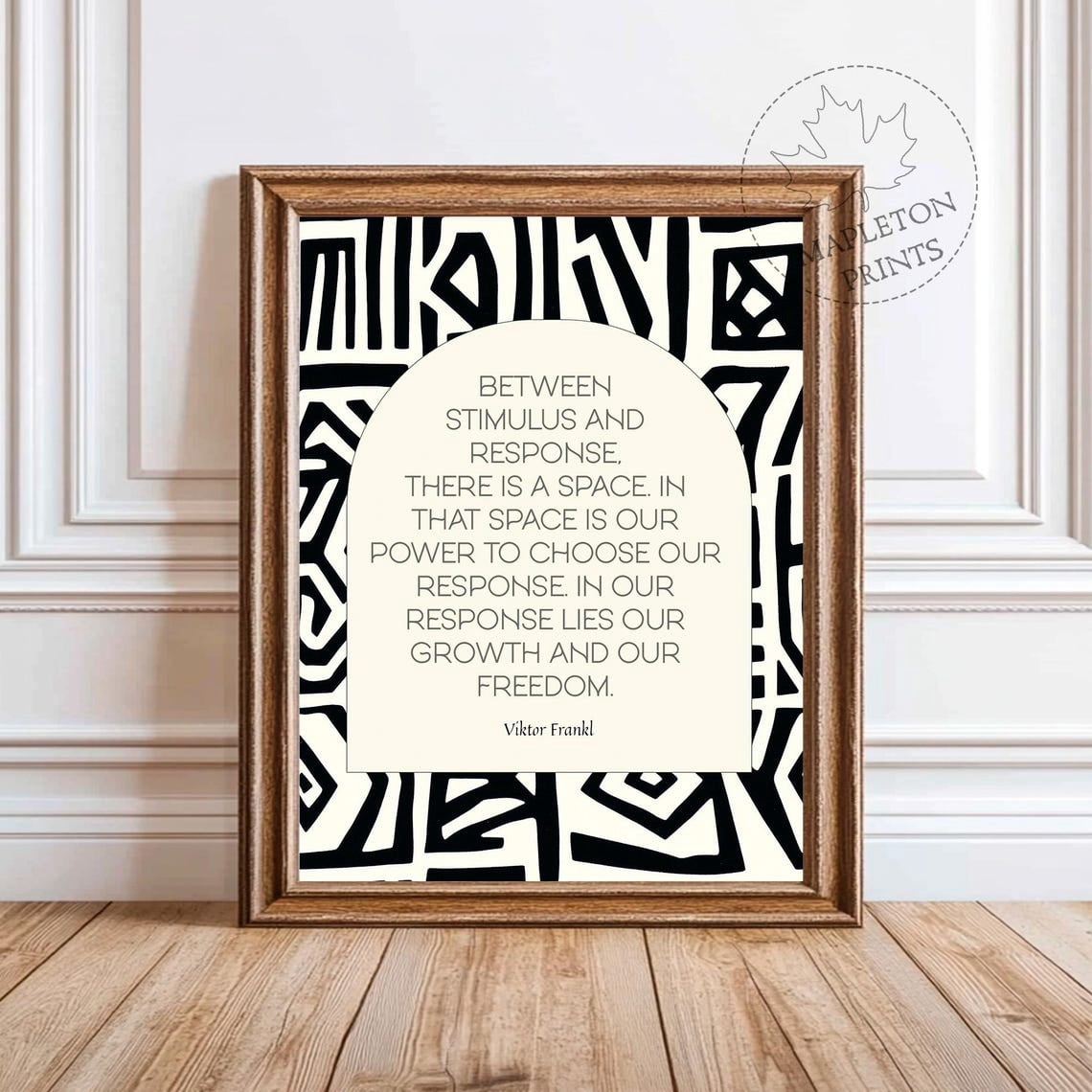 Viktor Frankl Quote Psychology Wall Art Inspirational, Unframed Paper ...