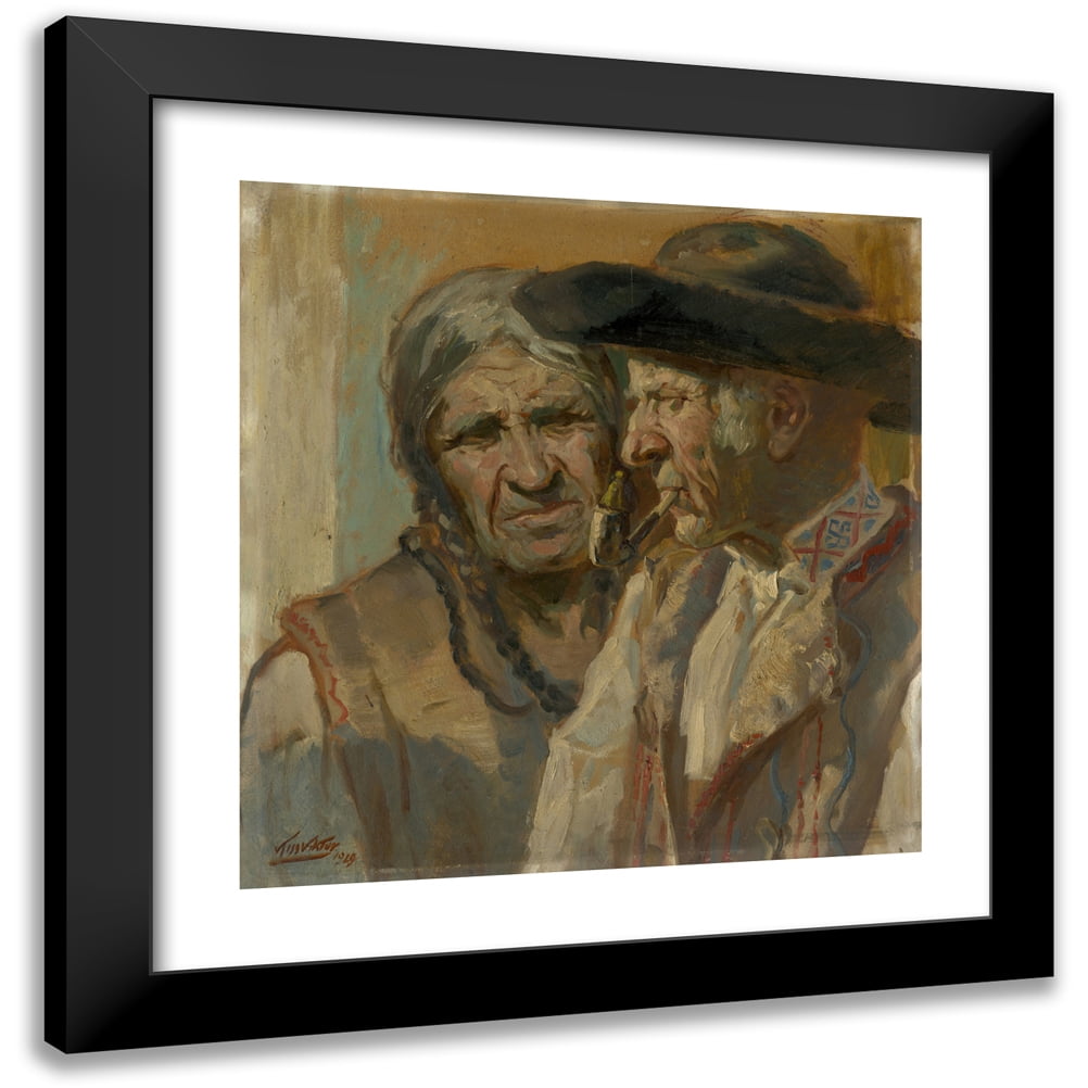 Viktor Kiss 15x15 Black Modern Framed Museum Art Print Titled - Old Men ...