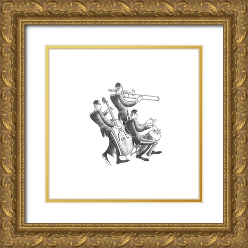 Vilar, Roger 15x15 Gold Ornate Wood Framed with Double Matting Museum ...