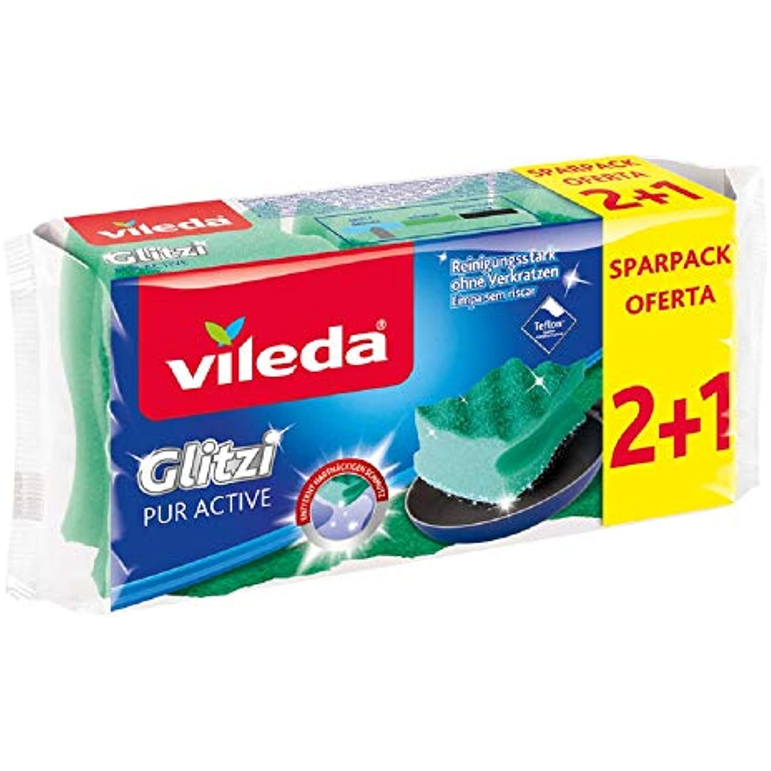 Vileda Glitzi Pur Active Pots And Dishes Cleaner - Walmart.com