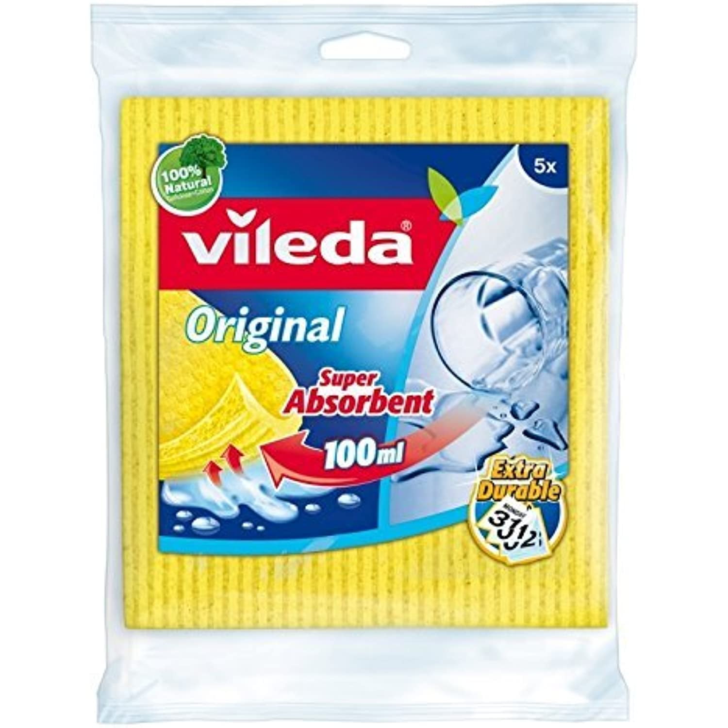 Vileda Sponge Cloth [European Import] - 9 Count (3 X 3) - Walmart.com