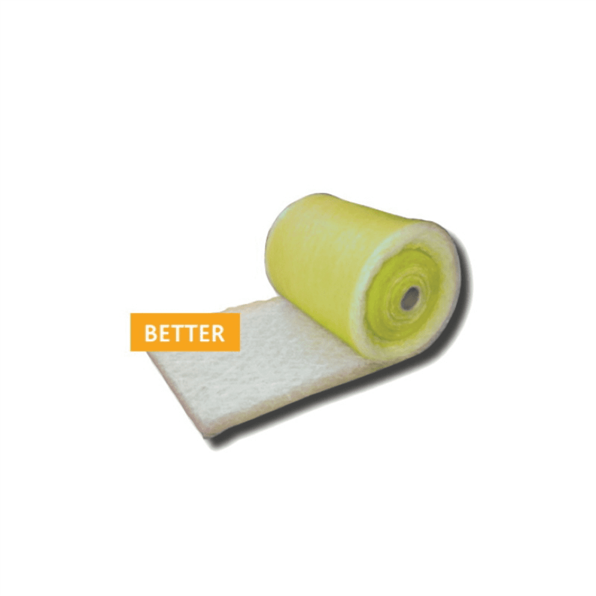 Viledon Filters 400-124 400 Paint Arrestor Roll, 24 in W x 2-1/2 in D x ...