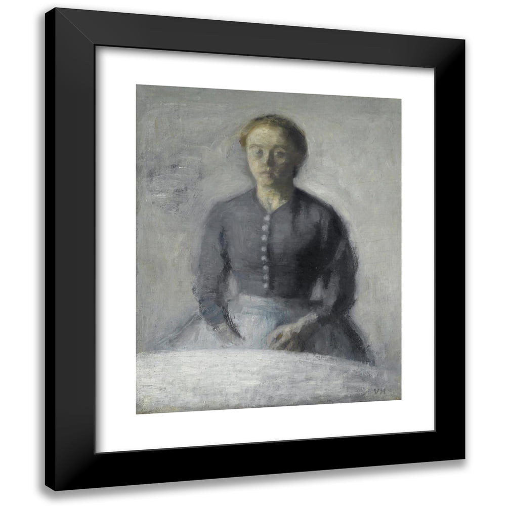 Vilhelm Hammershøi 12x14 Black Modern Framed Museum Art Print Titled ...