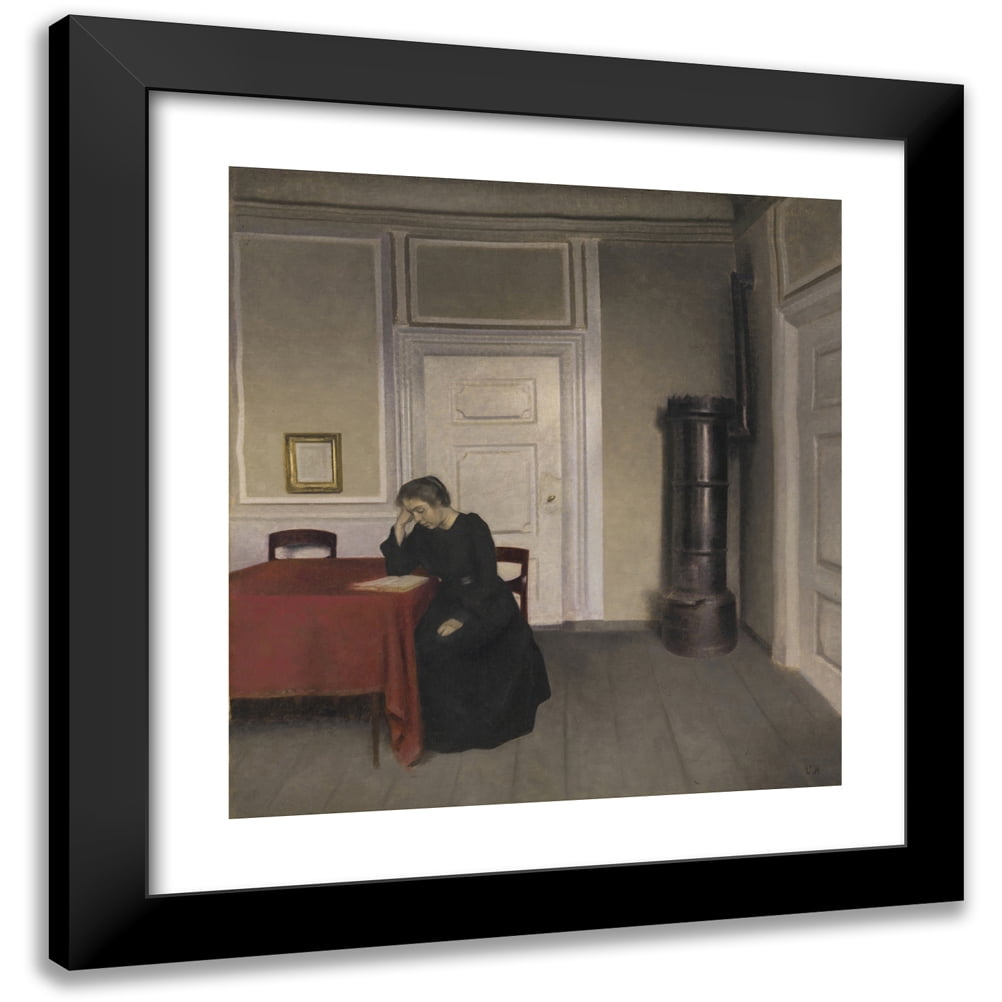 Vilhelm Hammershøi 15x16 Black Modern Framed Museum Art Print Titled ...