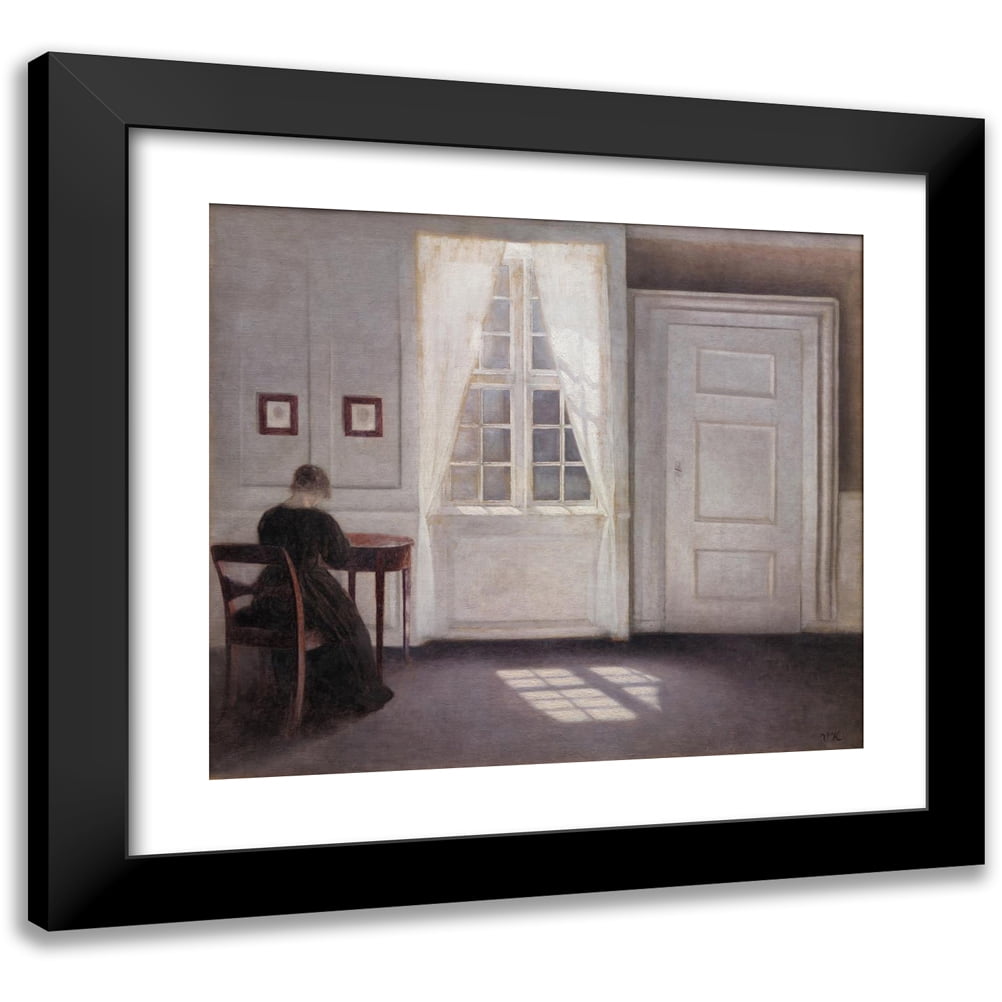 Vilhelm Hammershøi 17x15 Black Modern Framed Museum Art Print Titled ...