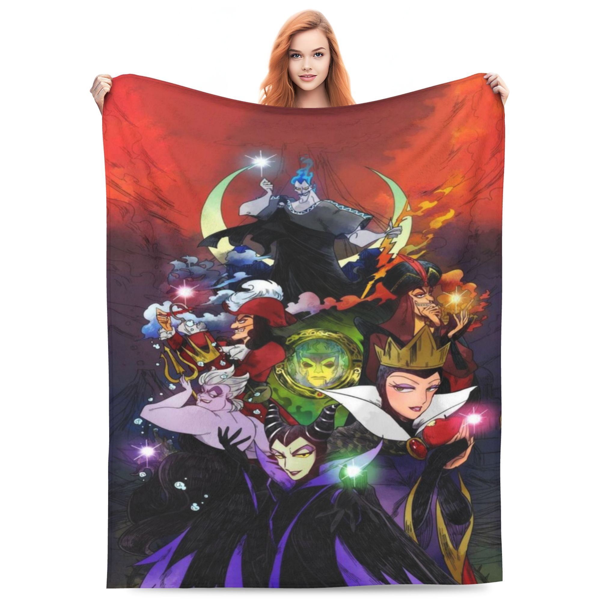 Vill-ain Bad Witche Bed Blanket 3D Printed Throw Blanket Lightweight ...