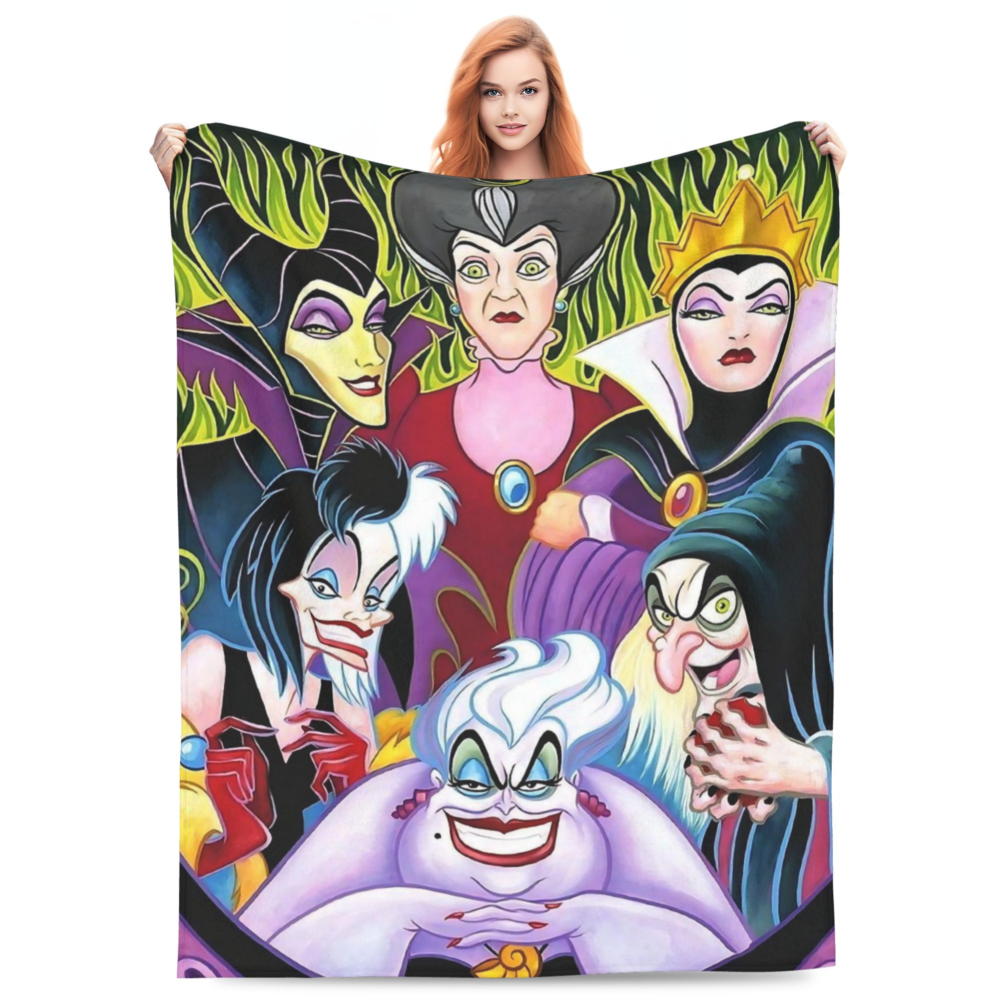 Vill-ain Bad Witche Bed Blanket 3D Printed Throw Blanket Lightweight ...