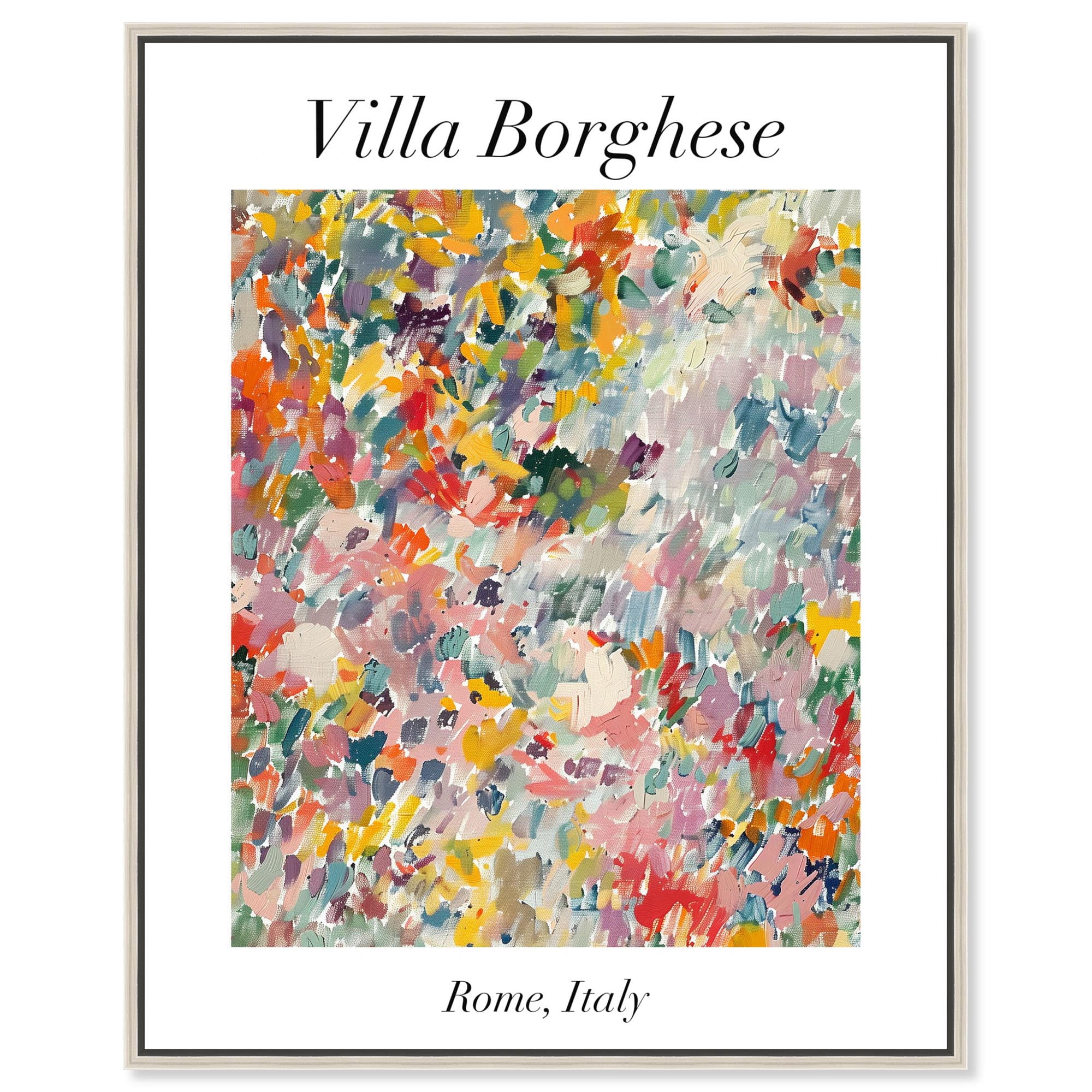 Villa Borghese Canvas Floral Paintings by Art Remedy, Silver Frame, 16 ...
