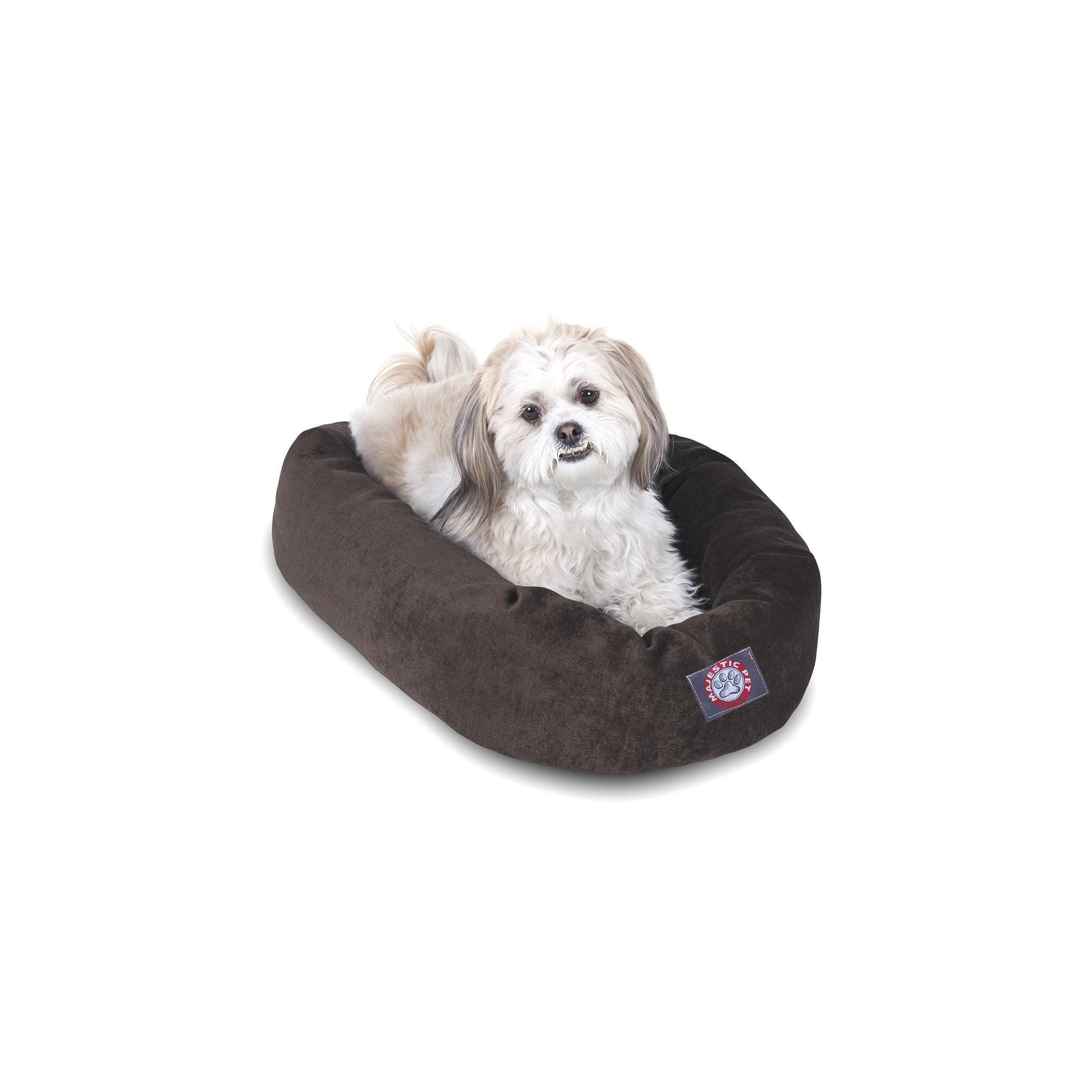 Villa Collection Micro-Velvet Bagel Dog Bed - Storm - 24 - Walmart.com