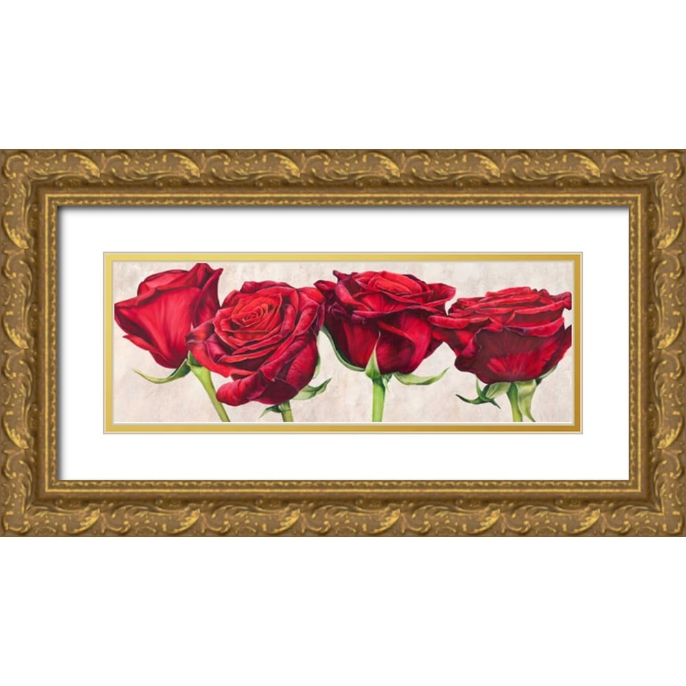 Villa, Luca 24x11 Gold Ornate Wood Framed with Double Matting Museum Art Print Titled - Rose ...