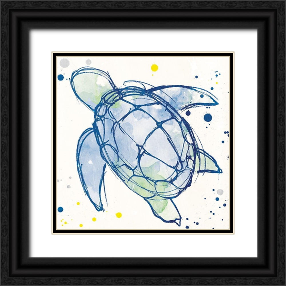 Villa, Milli 15x15 Black Ornate Wood Framed with Double Matting Museum ...