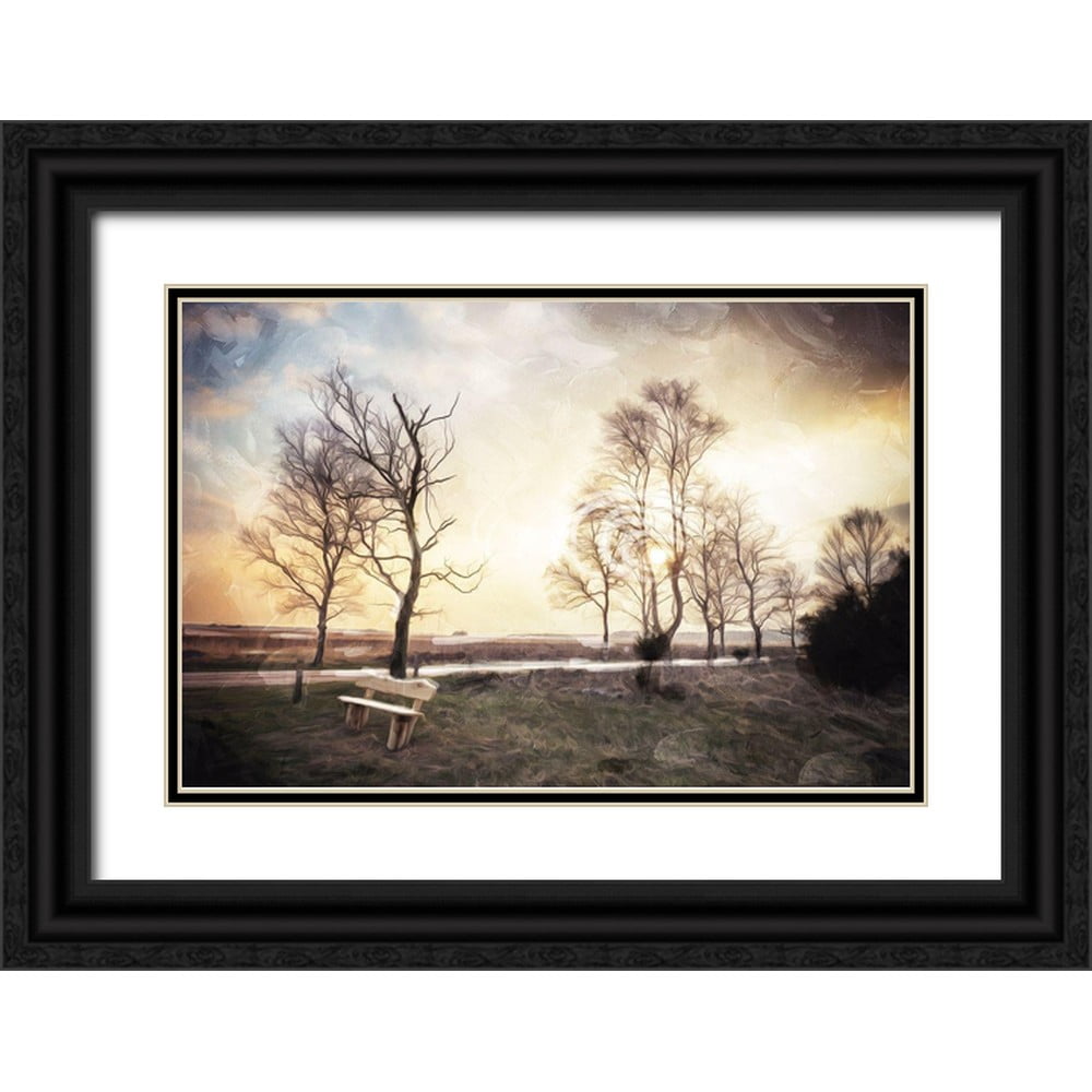 Villa, Milli 24x17 Black Ornate Wood Framed with Double Matting Museum ...