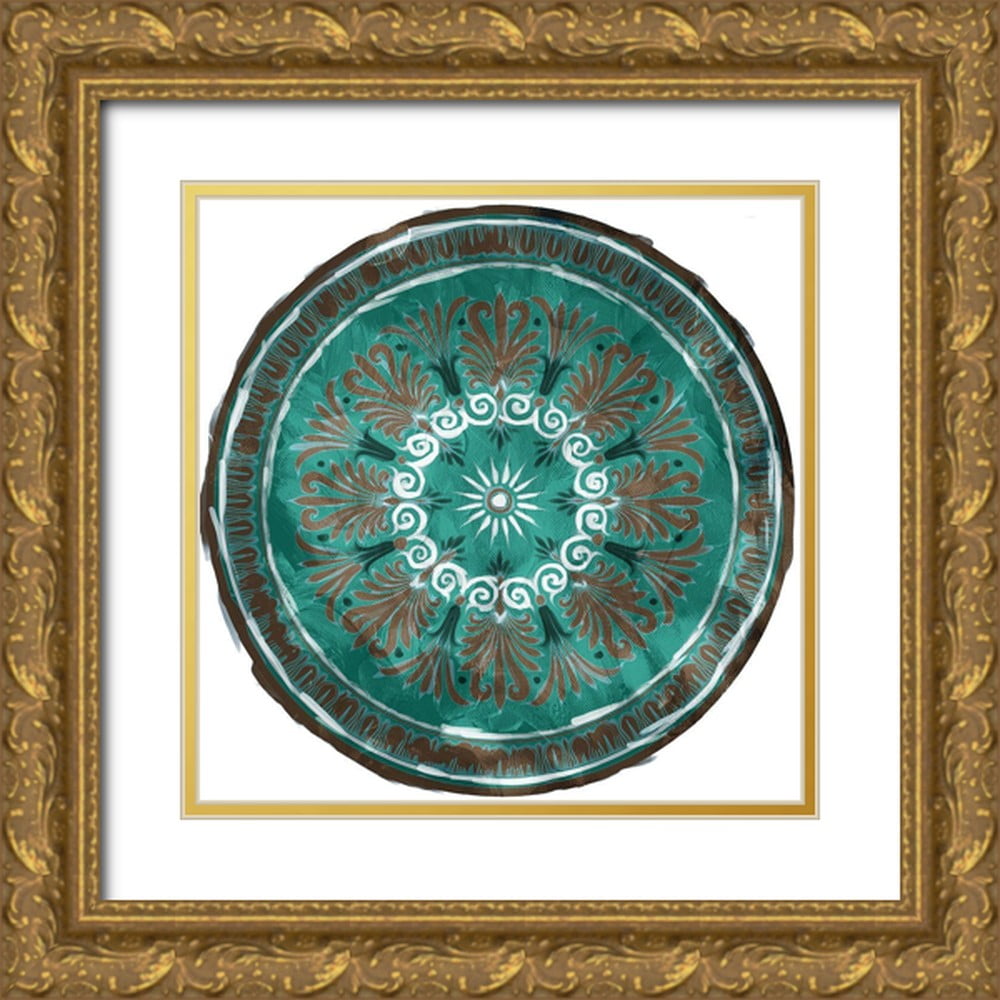 Villa Milli 26x26 Gold Ornate Wood Framed With Double Matting Museum