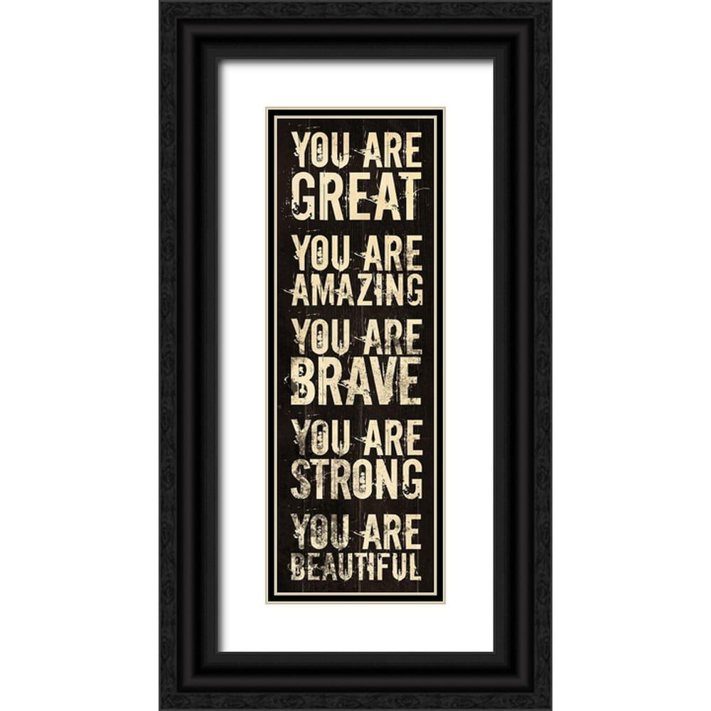 Villa, Mlli 11x24 Black Ornate Wood Framed with Double Matting Museum ...