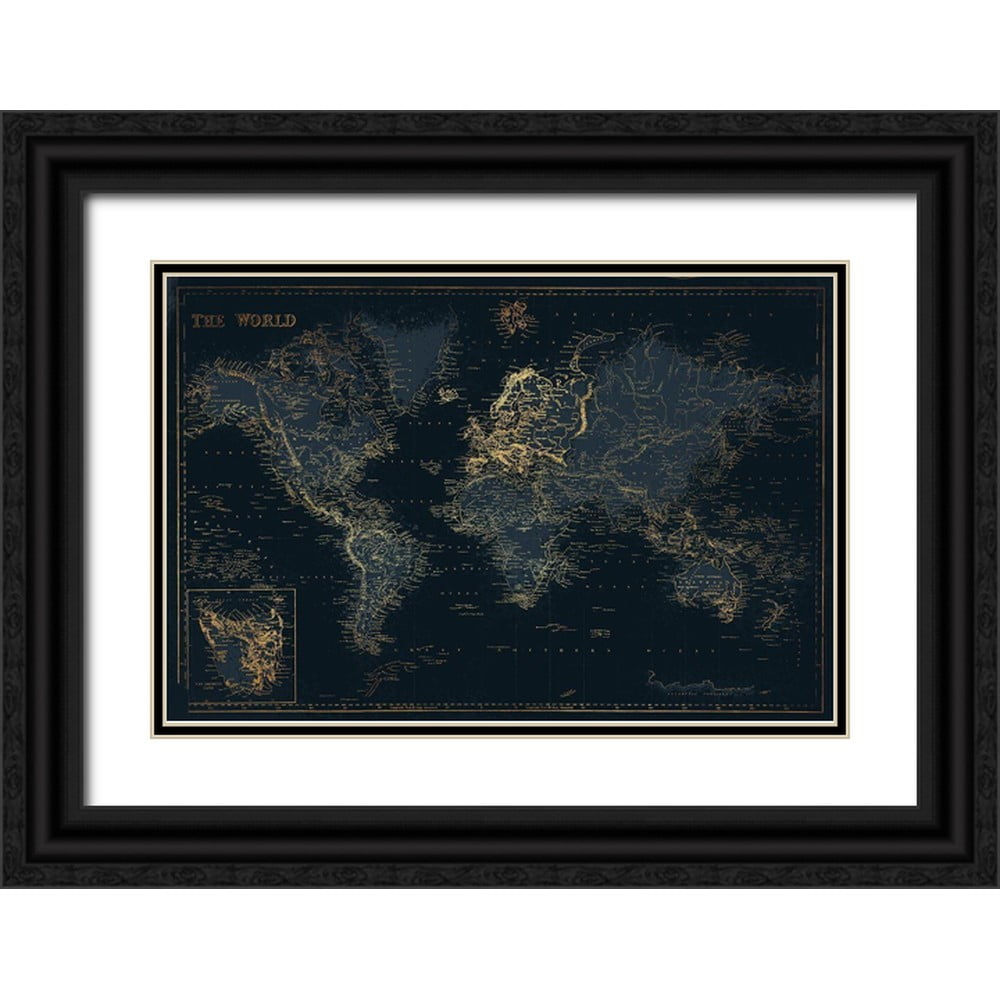 Villa, Mlli 14x11 Black Ornate Wood Framed with Double Matting Museum ...