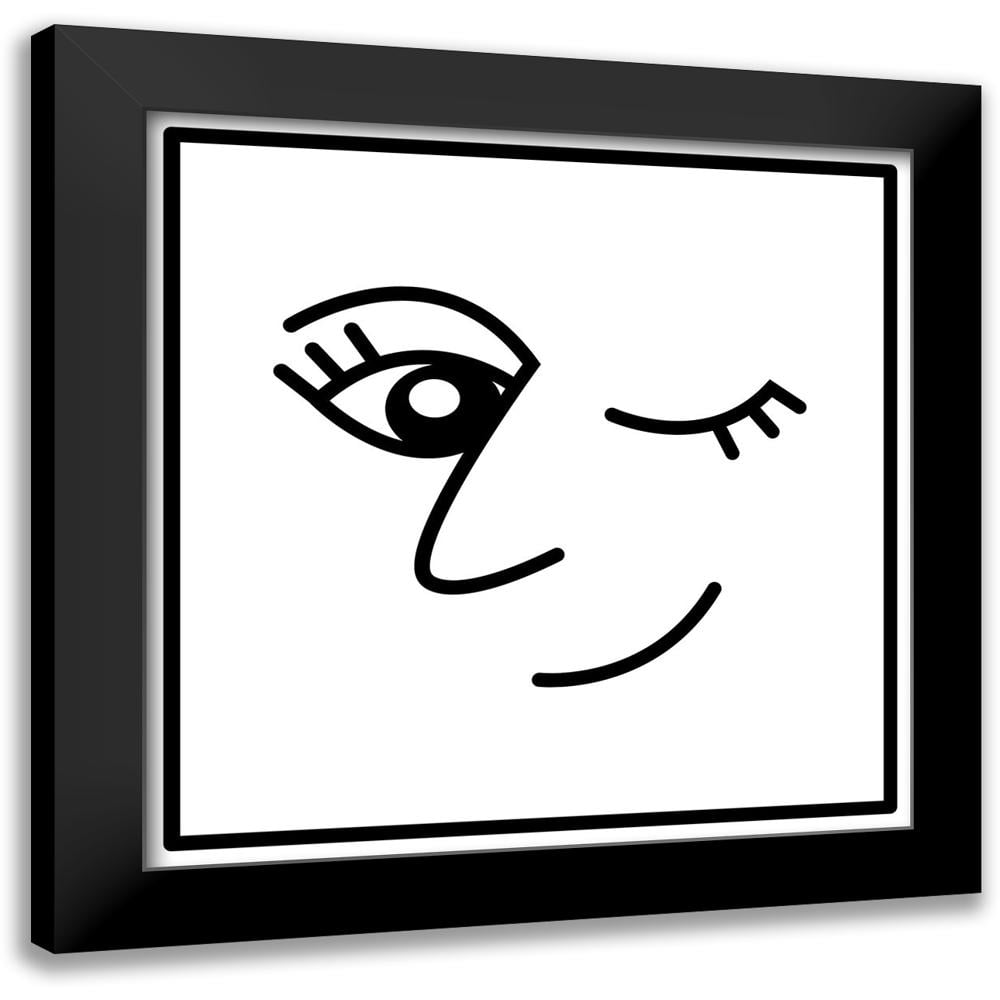 Villa, Mlli 15x15 Black Modern Framed Museum Art Print Titled - Winky Face - Walmart.com