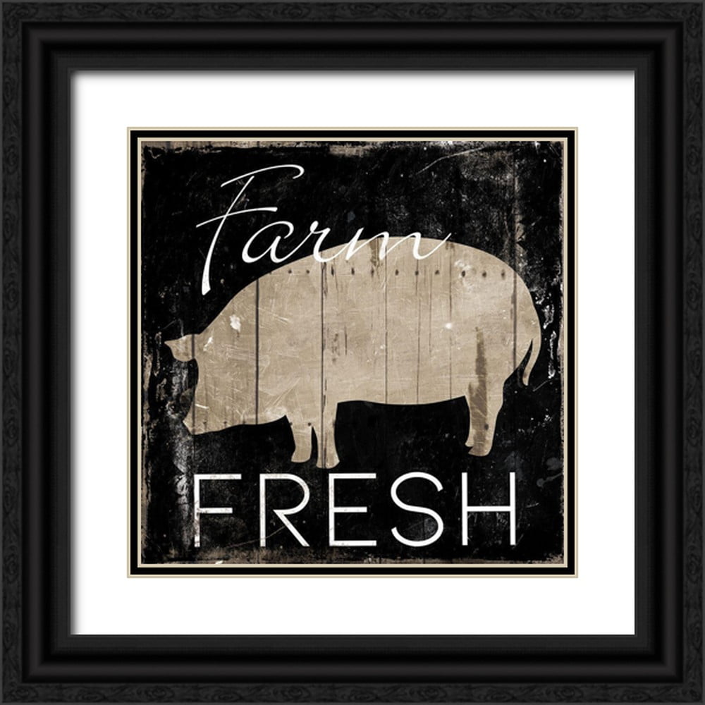 Villa, Mlli 15x15 Black Ornate Wood Framed with Double Matting Museum ...