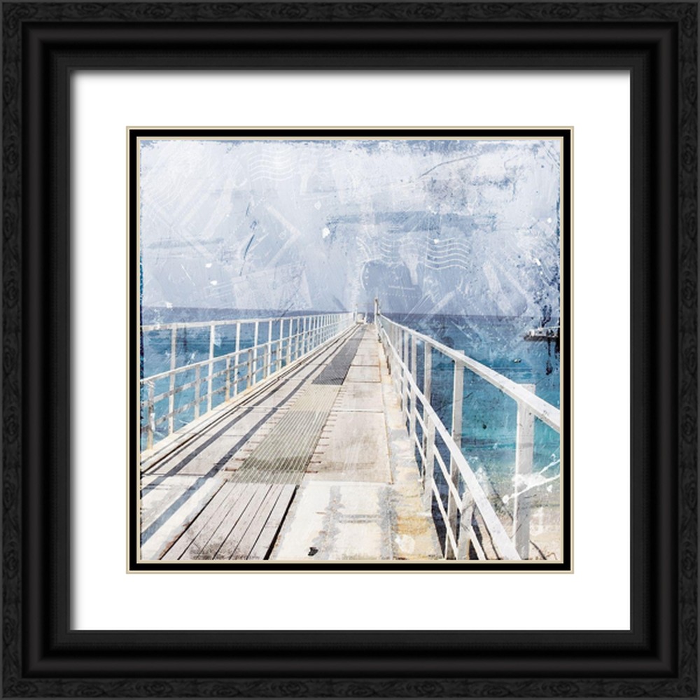 Villa, Mlli 15x15 Black Ornate Wood Framed with Double Matting Museum ...