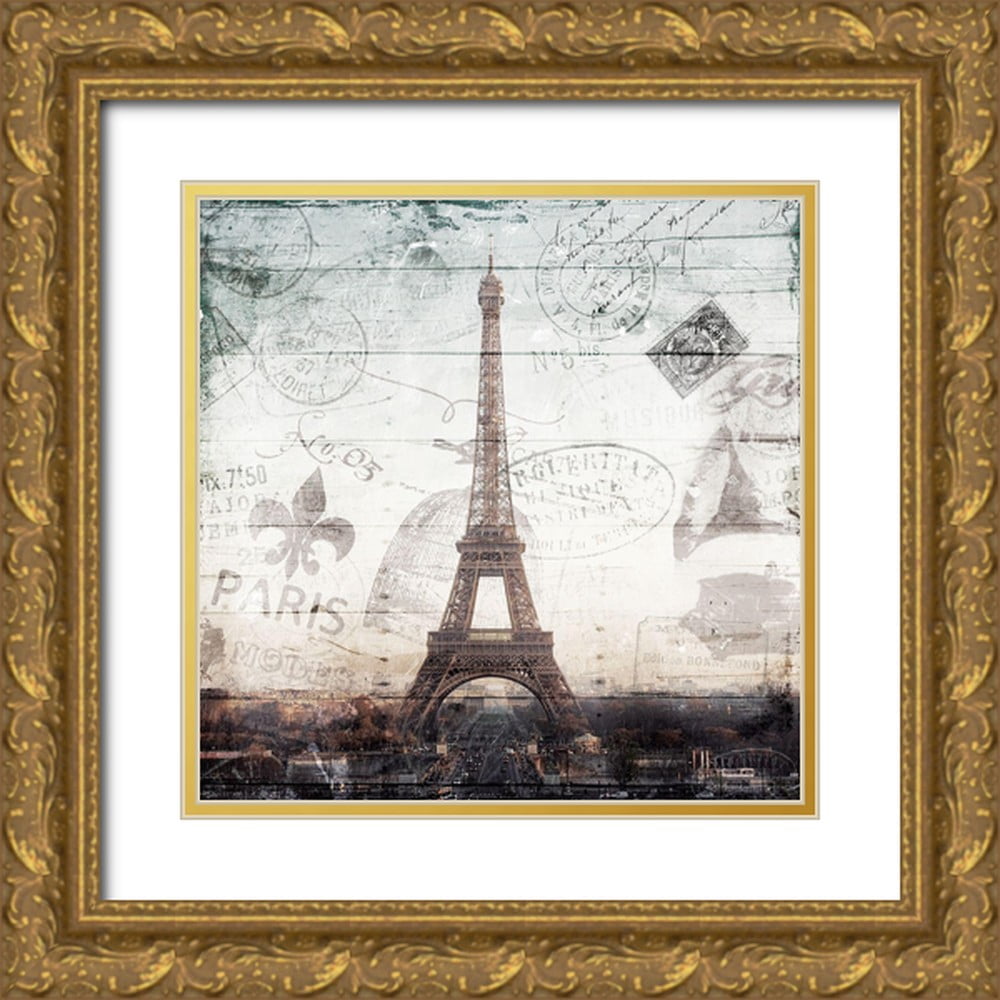 Villa, Mlli 15x15 Gold Ornate Wood Framed with Double Matting Museum ...
