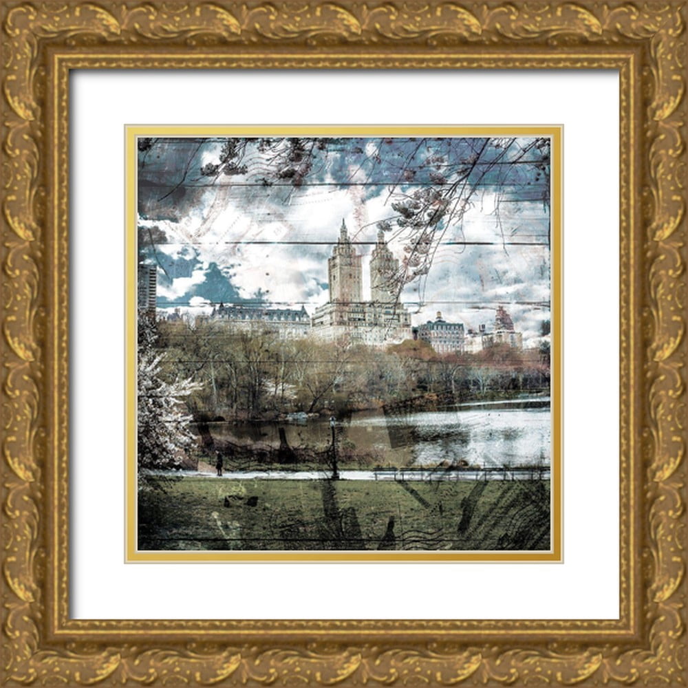 Villa, Mlli 15x15 Gold Ornate Wood Framed with Double Matting Museum ...