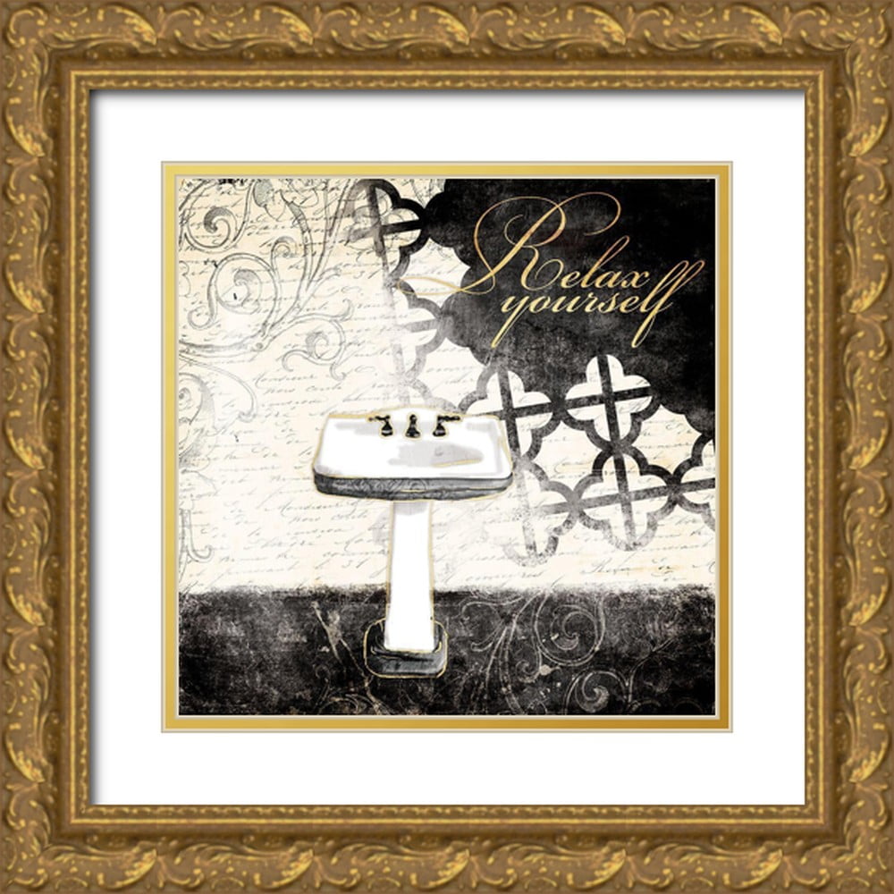 Villa, Mlli 15x15 Gold Ornate Wood Framed with Double Matting Museum ...