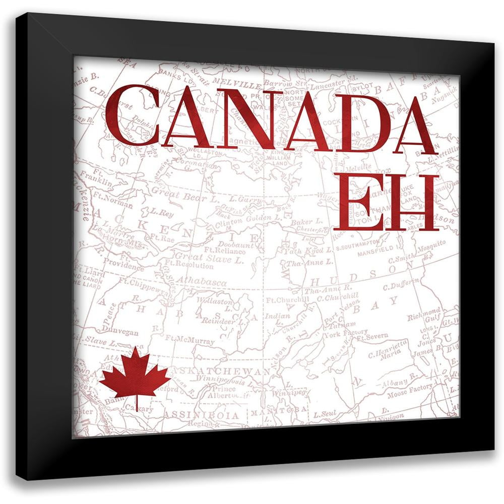 Villa, Mlli 20x20 Black Modern Framed Museum Art Print Titled - Canada Map Mate - Walmart.com