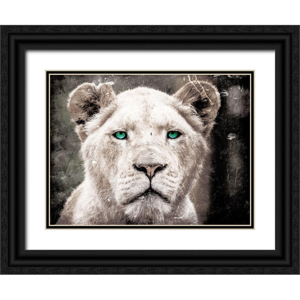 Villa, Mlli 32x25 Black Ornate Wood Framed with Double Matting Museum ...