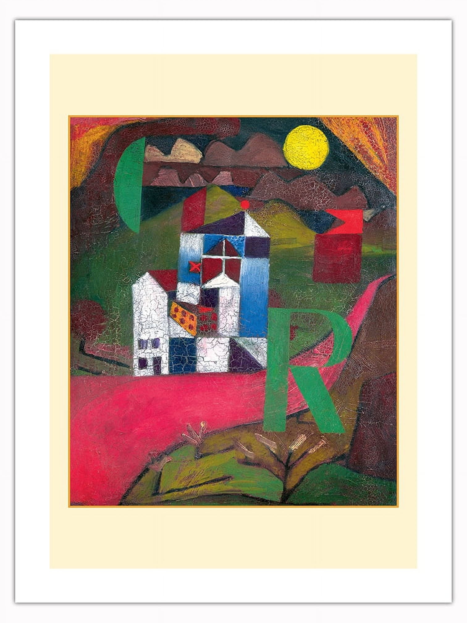 Villa R - Vintage Abstract Art by Paul Klee c.1919 - Fine Art Matte ...