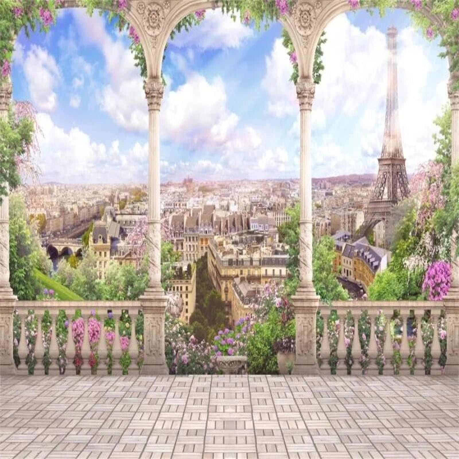 Villa Sea Arch Door Flower Scene Wedding Photographic Backdrops ...