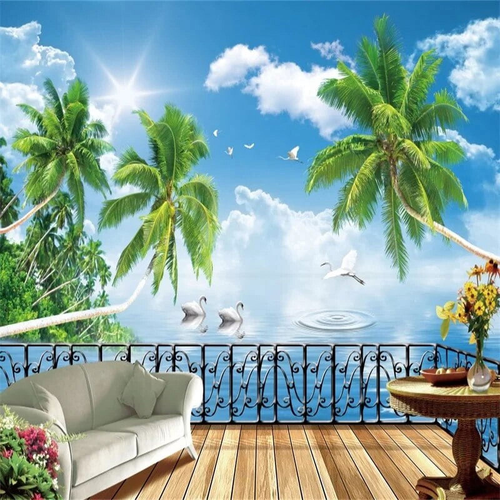 Villa Sea Arch Door Flower Scene Wedding Photographic Backdrops ...