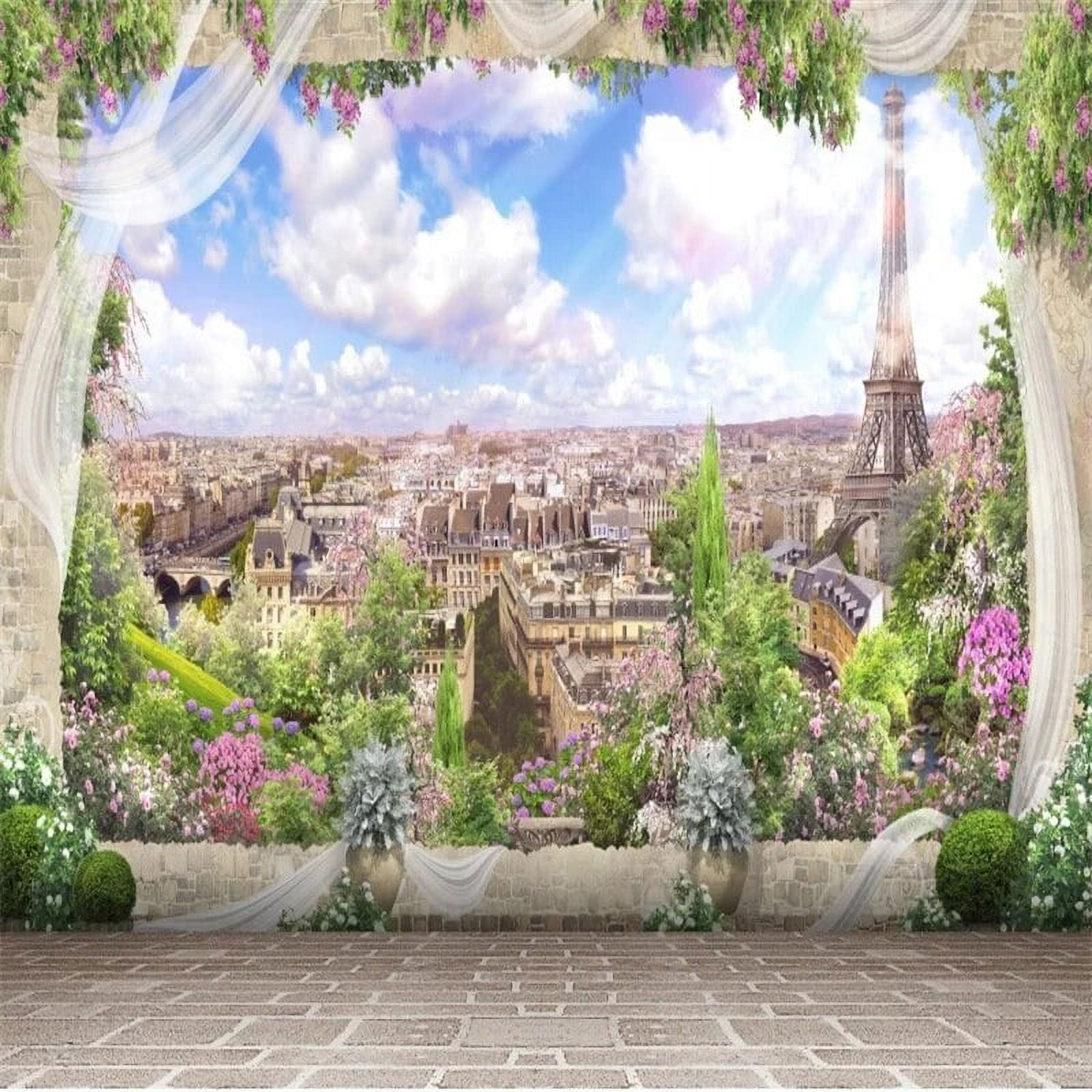 Villa Sea Arch Door Flower Scene Wedding Photographic Backdrops ...