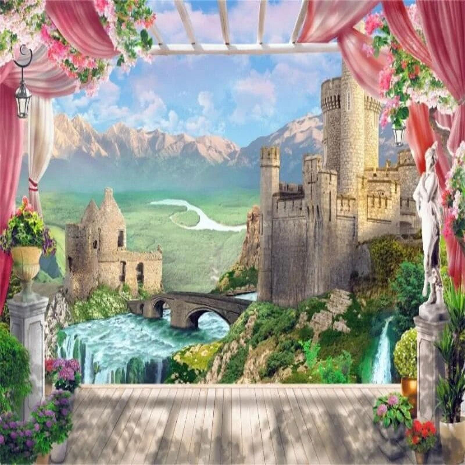 Villa Sea Arch Door Flower Scene Wedding Photographic Backdrops ...