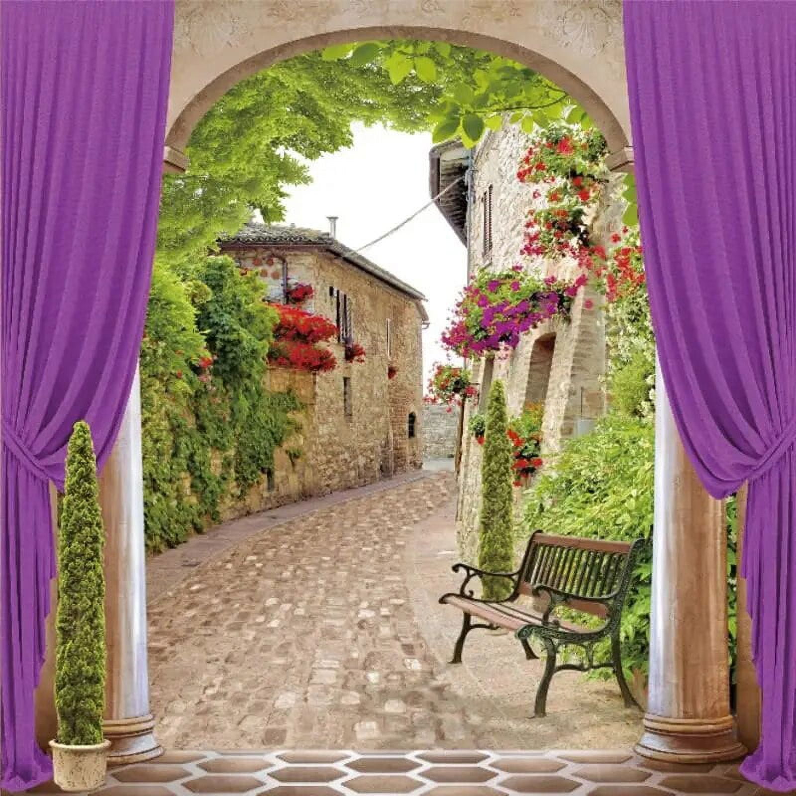 Villa Sea Arch Door Flower Scene Wedding Photographic Backdrops ...