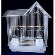 DecMode Indoor Outdoor White Wood Birdcage with Latch Lock Closure and ...