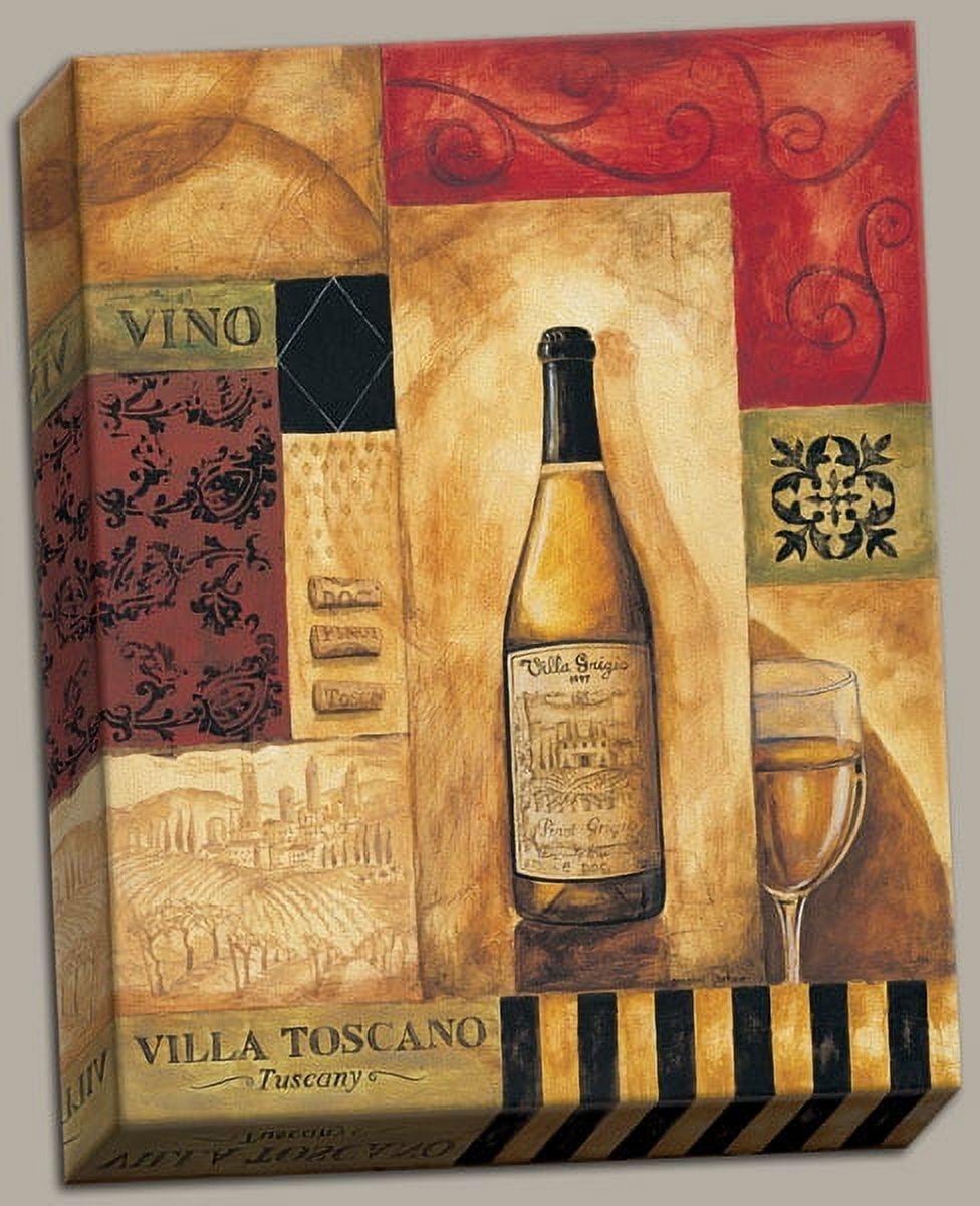 Villa Toscano-vintage Wine Art Stretched on Canvas As 11x14-limited ...