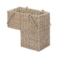 Villacera, Woven Seagrass Wicker Staircase Basket, 14 Inch, Handles ...