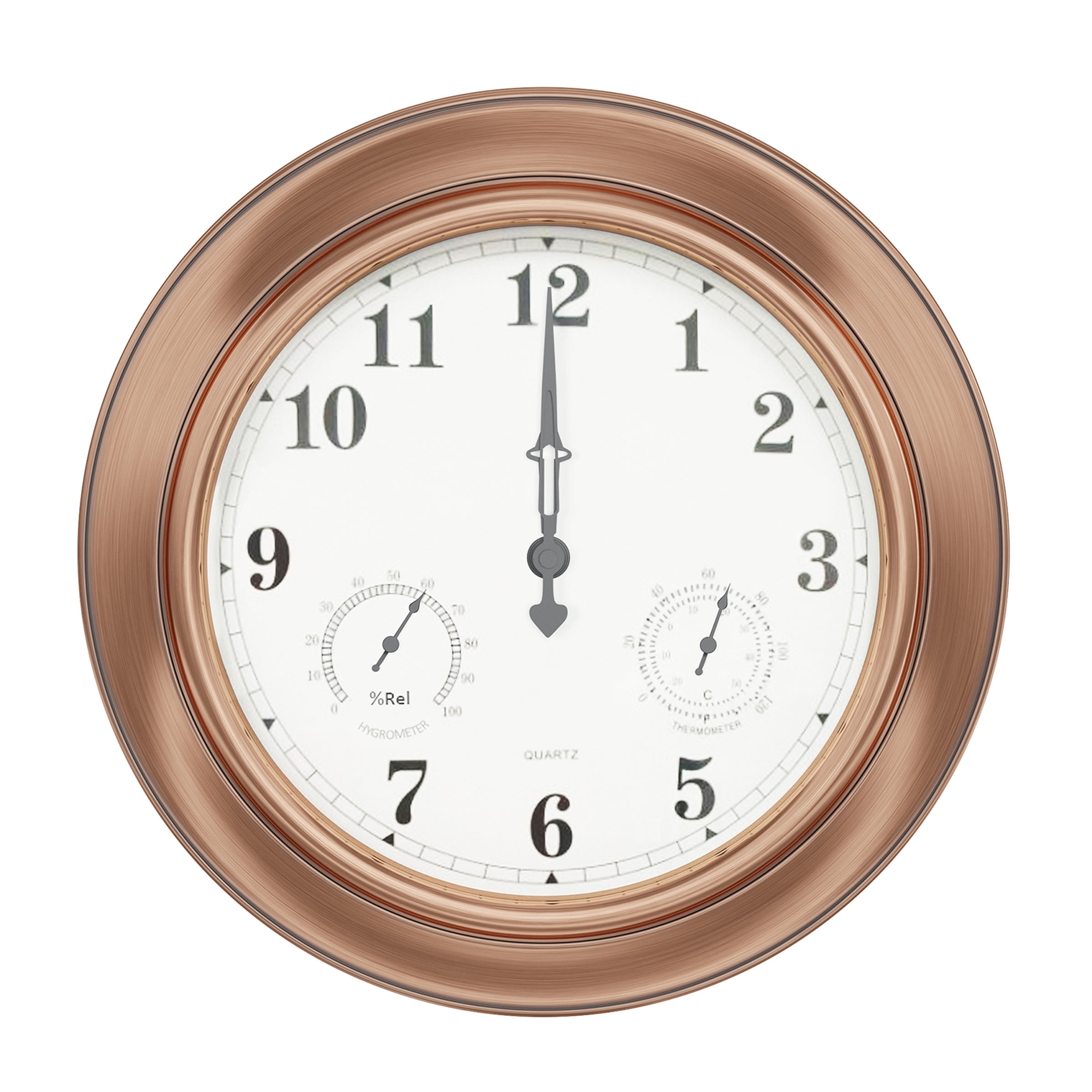 Free Shipping! Villacera 18” Copper Indoor Outdoor Wall Clock with ...