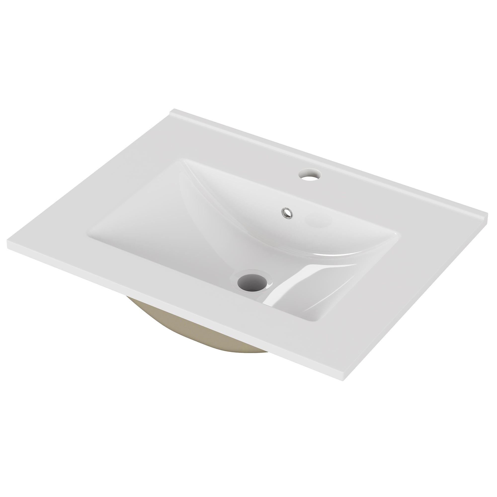 Villachico 24" Ceramic Bathroom Vanity Top with Integrated Sink, White ...