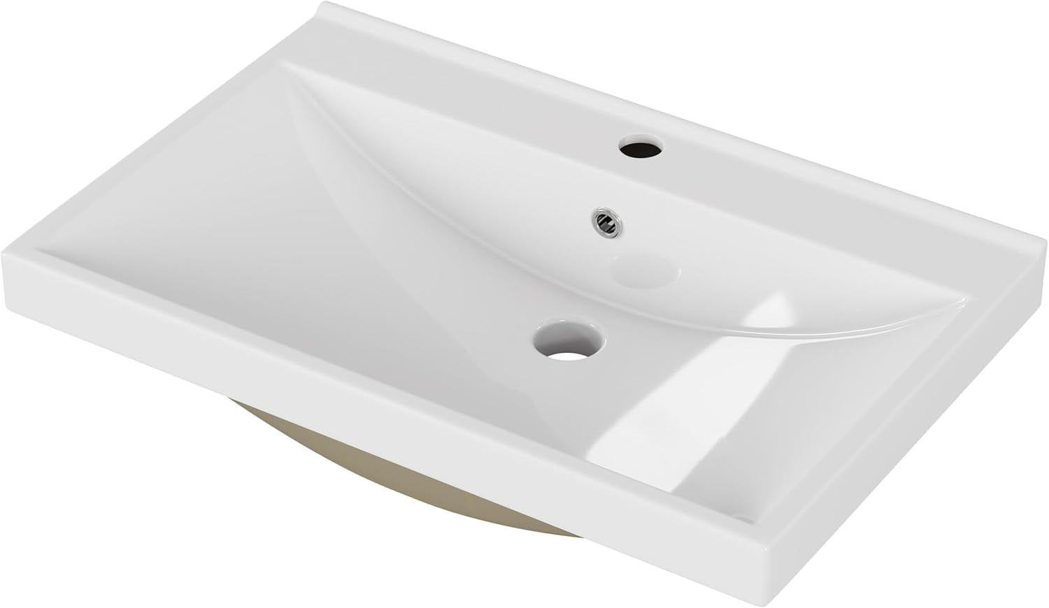 Villachico 24" Ceramic Vanity Top with Integrated Sink, White ...