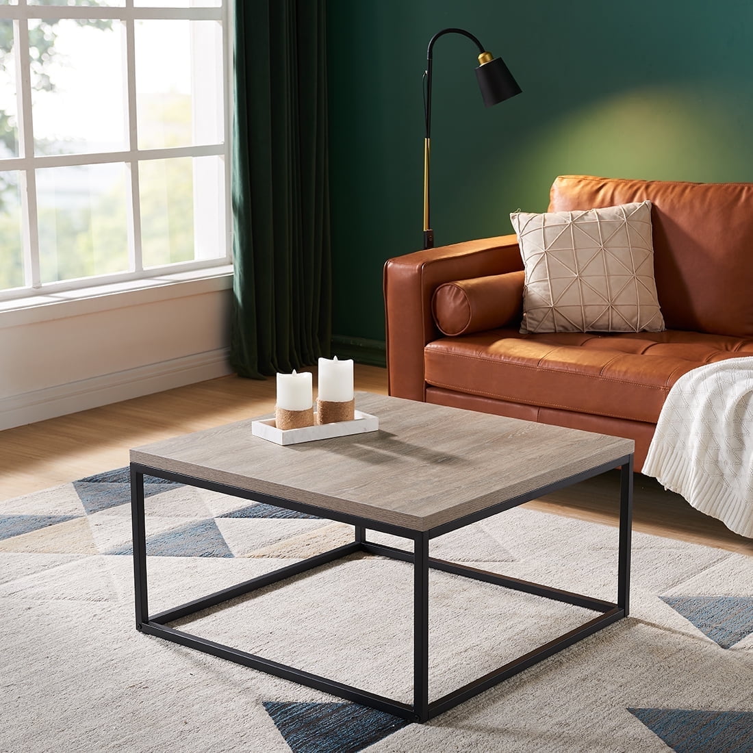 30" Square Coffee Table, 1.2" Thick Honey-comb Wood Top, Max. Loading ...