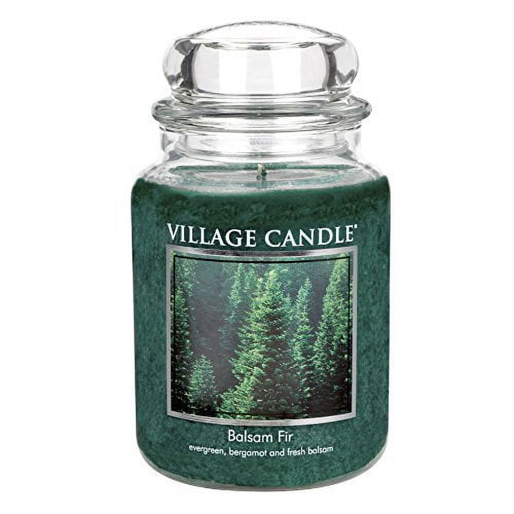 Village Candle Balsam Fir Large Glass Apothecary Jar Scented Candle ...