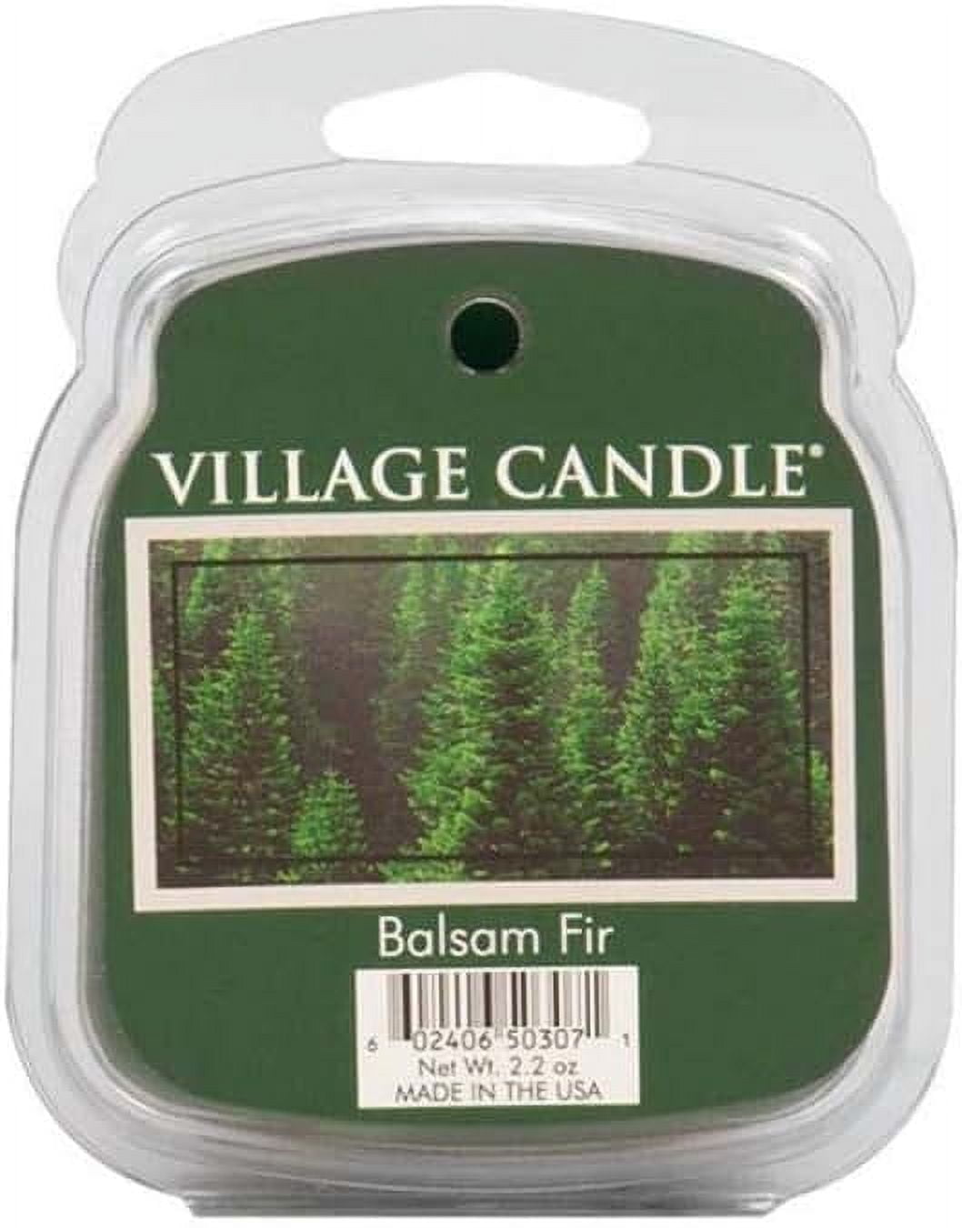 Village Candle Balsam Fir, Scented Wax Melt, 2.2 Ounces, Green ...