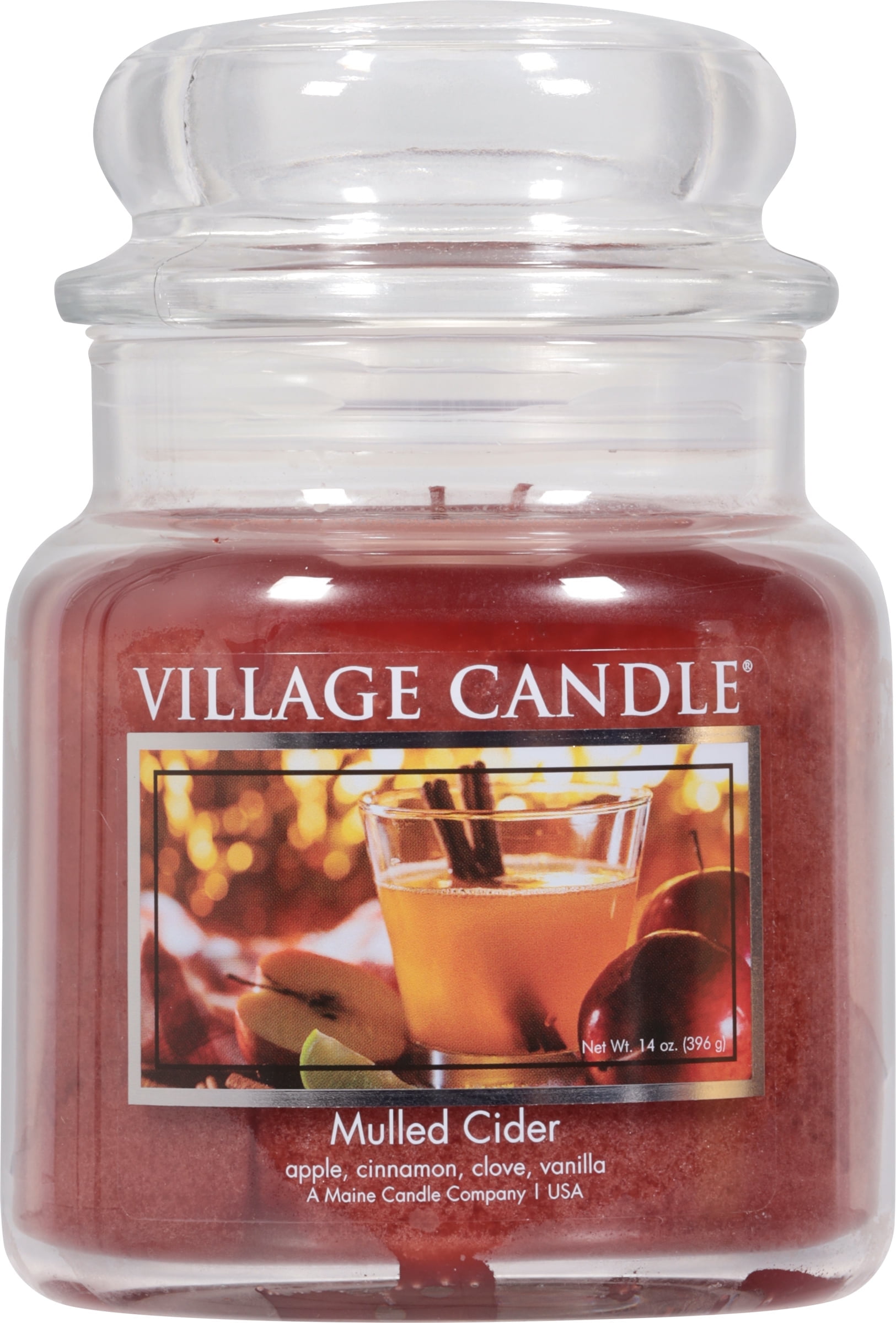 Village Candle Scented Mulled Cider Jar Candle, 16-Ounce - Walmart.com