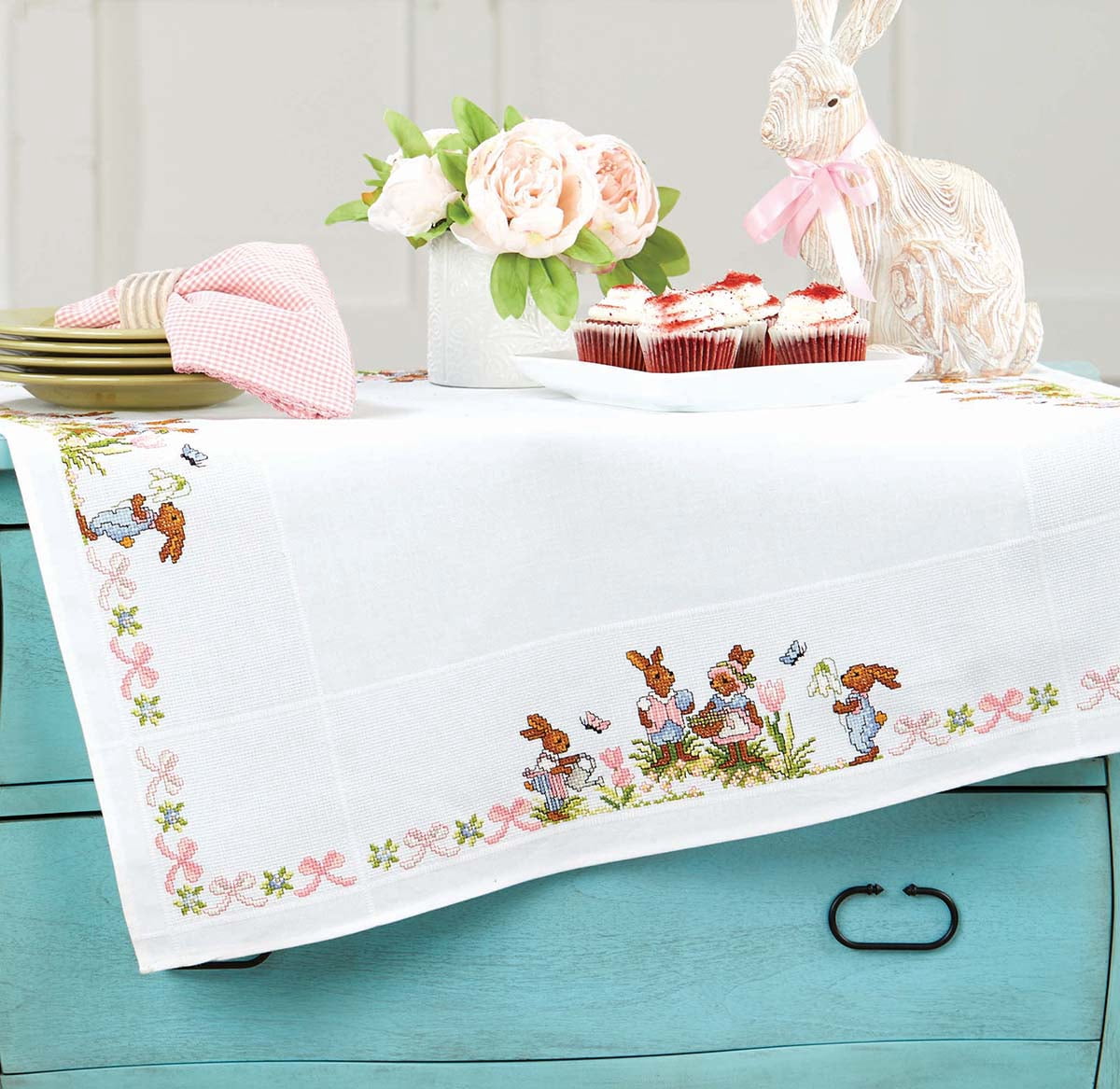 Village Linens™ Easter Family Table Topper Counted Cross-Stitch Kit ...