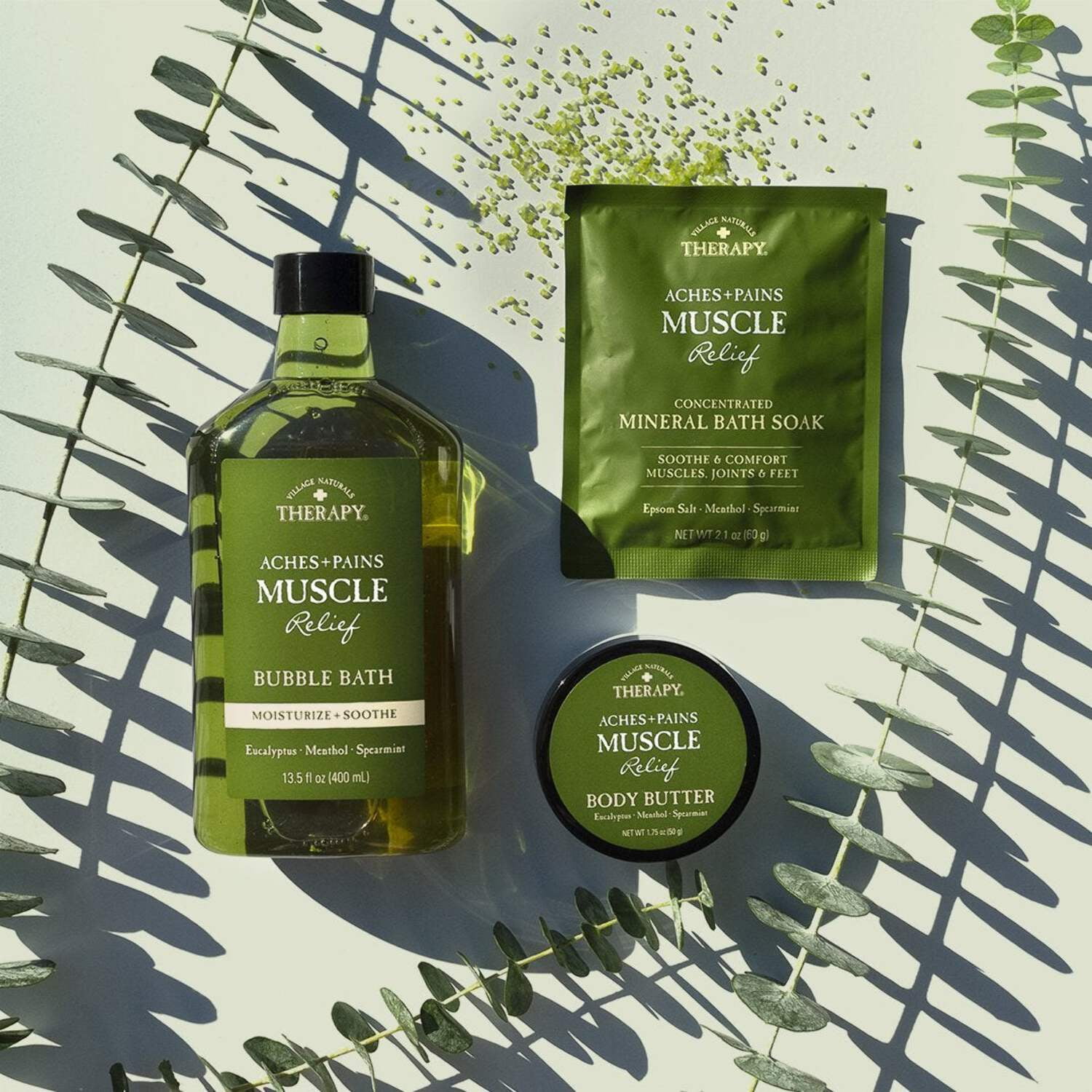 Village Naturals Therapy Muscle Relief Wellness Gift Set, Eucalyptus ...