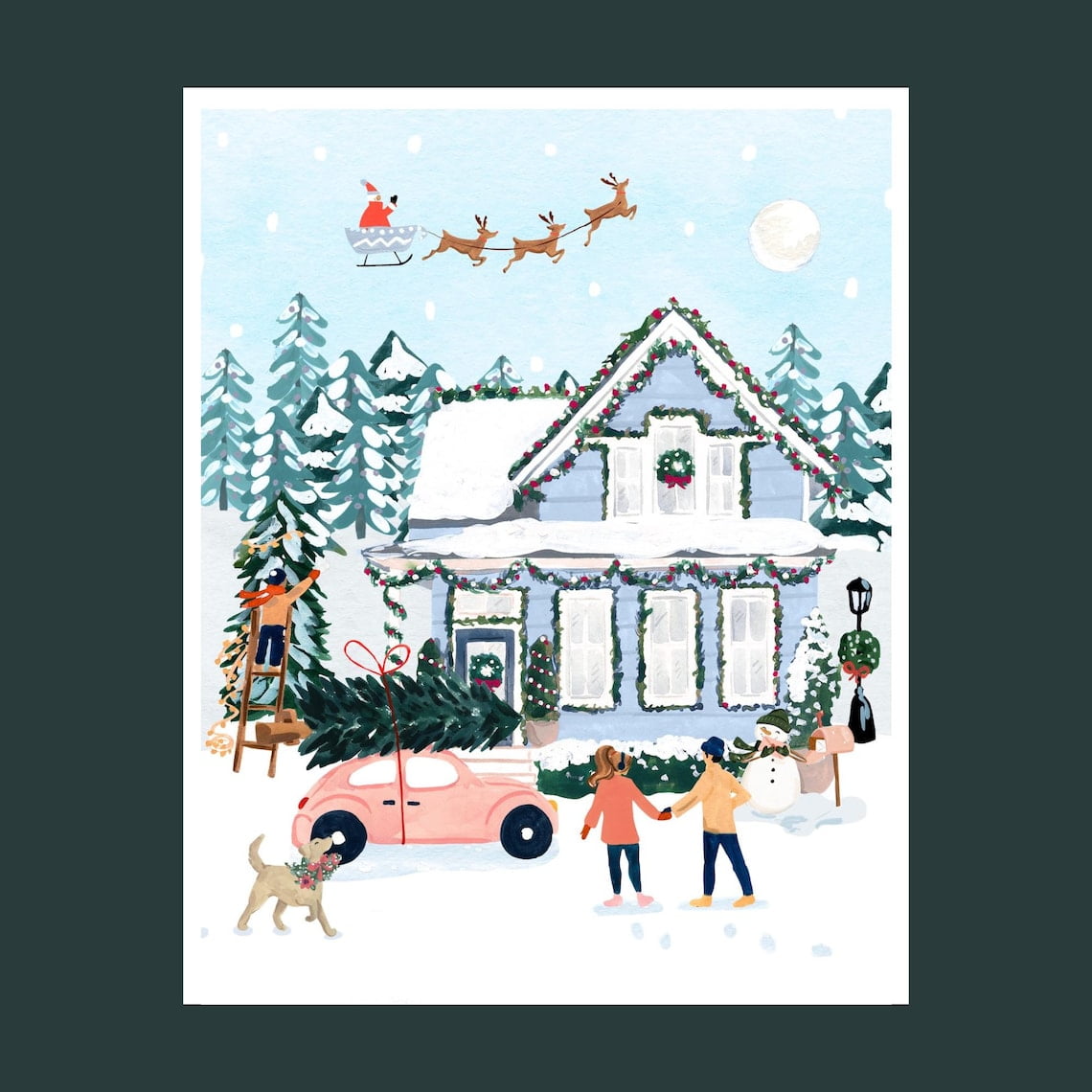 Village Poster FestiveWall Art (Matte Paper), Unframed Poster Size 8x12 ...