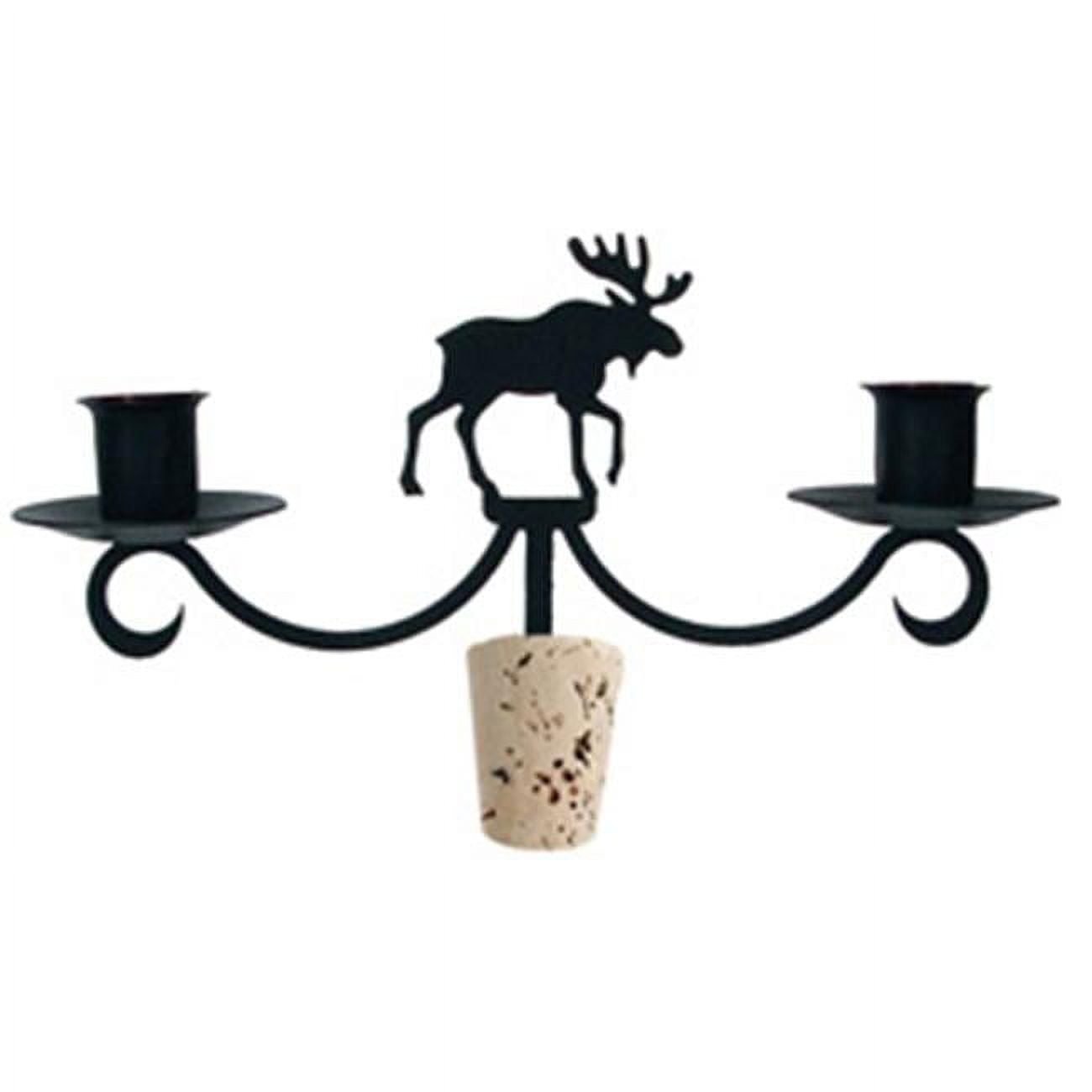 Village Wrought Iron C-WB-19 Moose Wine Bottle Topper - Candelabra ...