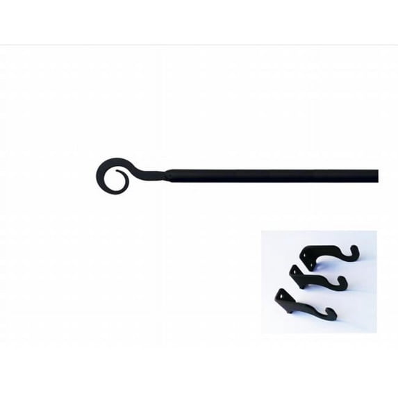 Curl Curtain Rod LG (Hardware is INCLUDED) - Walmart.com