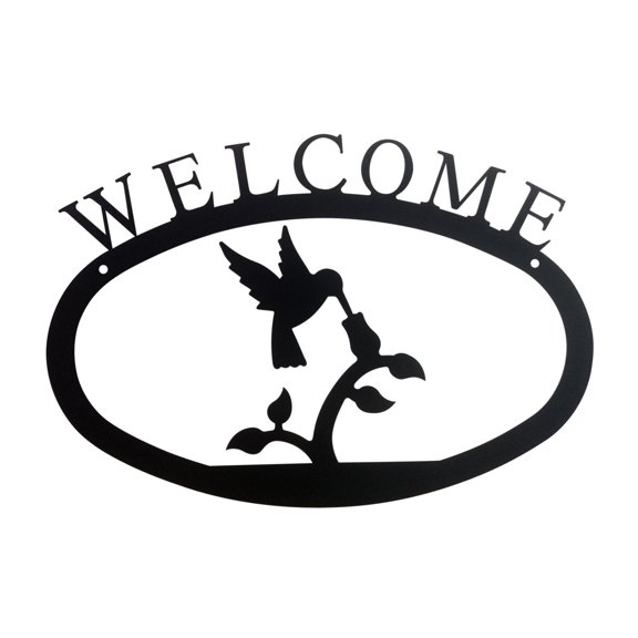 Village Wrought Iron WEL-48-L Angel - Welcome Sign Large - Walmart.com